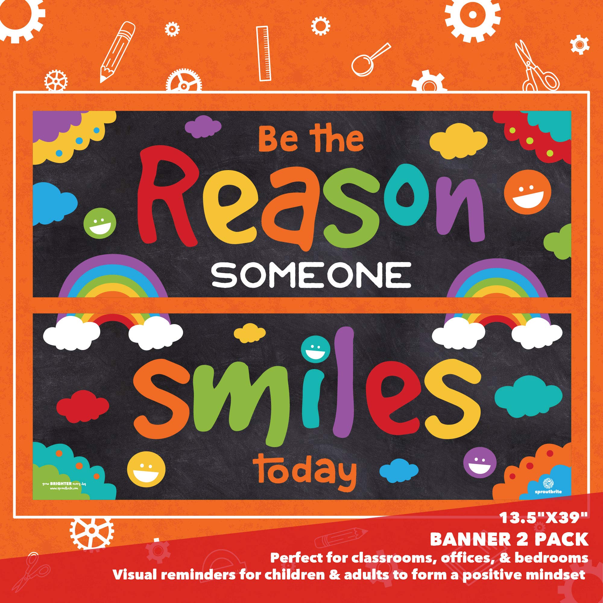 Snapklik.com : Sproutbrite 13.5" X 39" Classroom Decorations - Banner ...