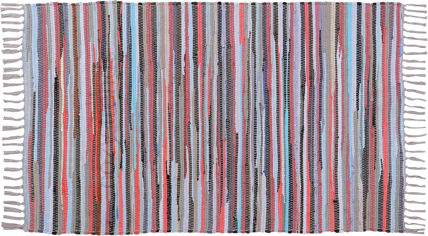 Amazon.com: Cotton Rag Rug 36''x60'- 3’x5' - Multicolor Chindi Rug ...