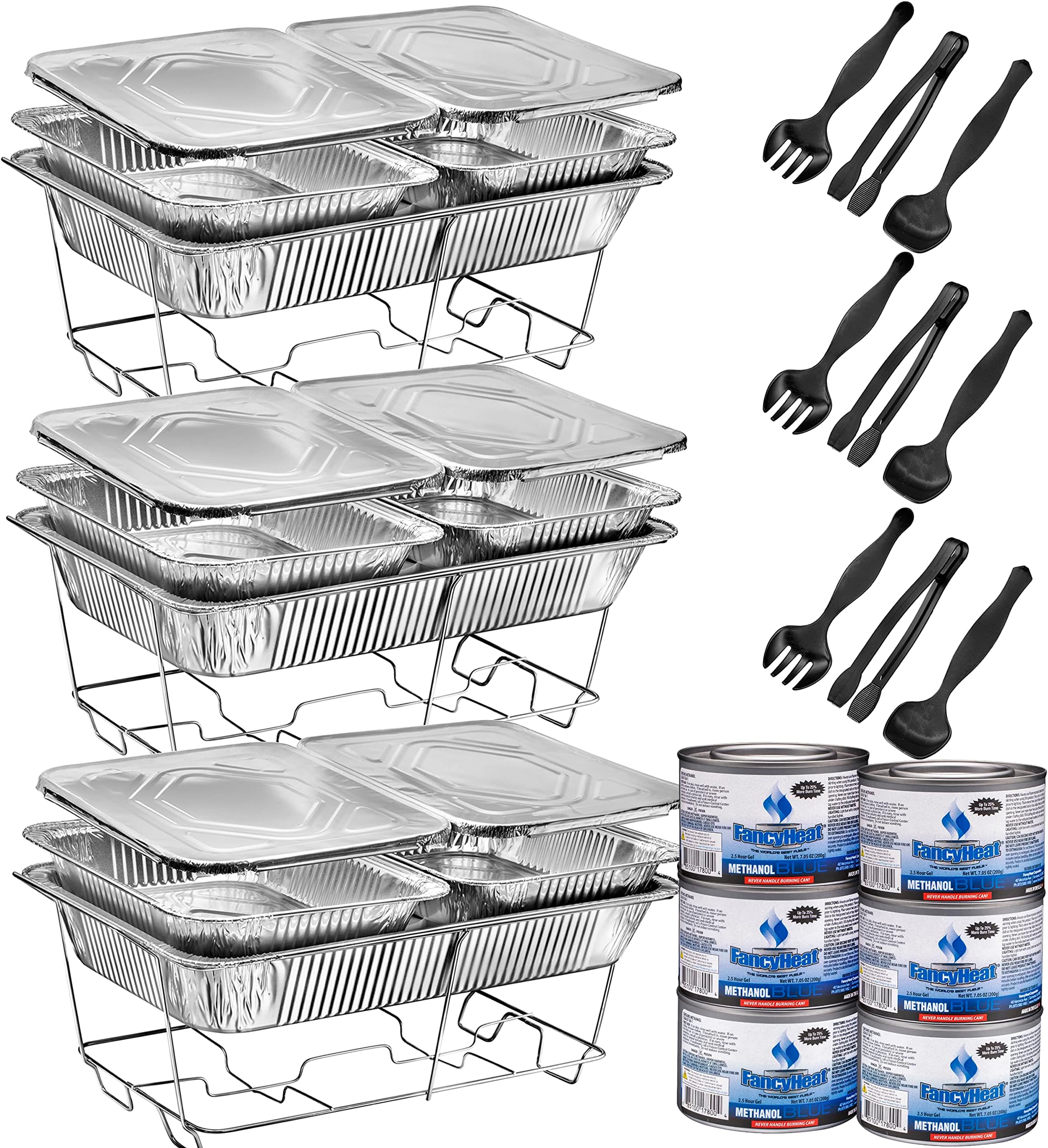 Amazon.com: Disposable Chafing Dish Buffet Set Food Warming Trays ...