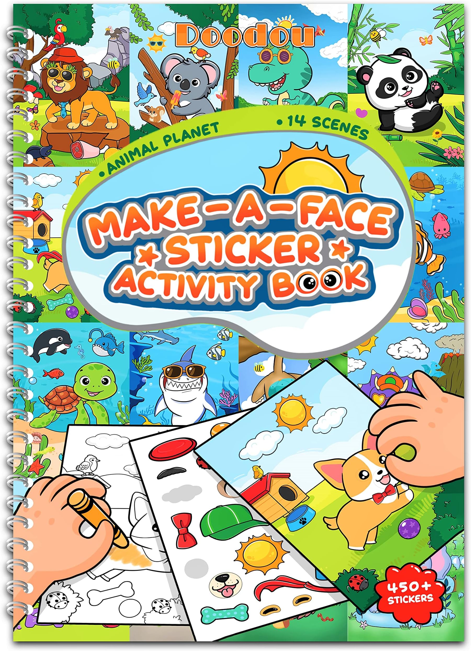 Amazon.com: 10 Sets Sticker Books for Kids 2-4, Restickable Sticker ...