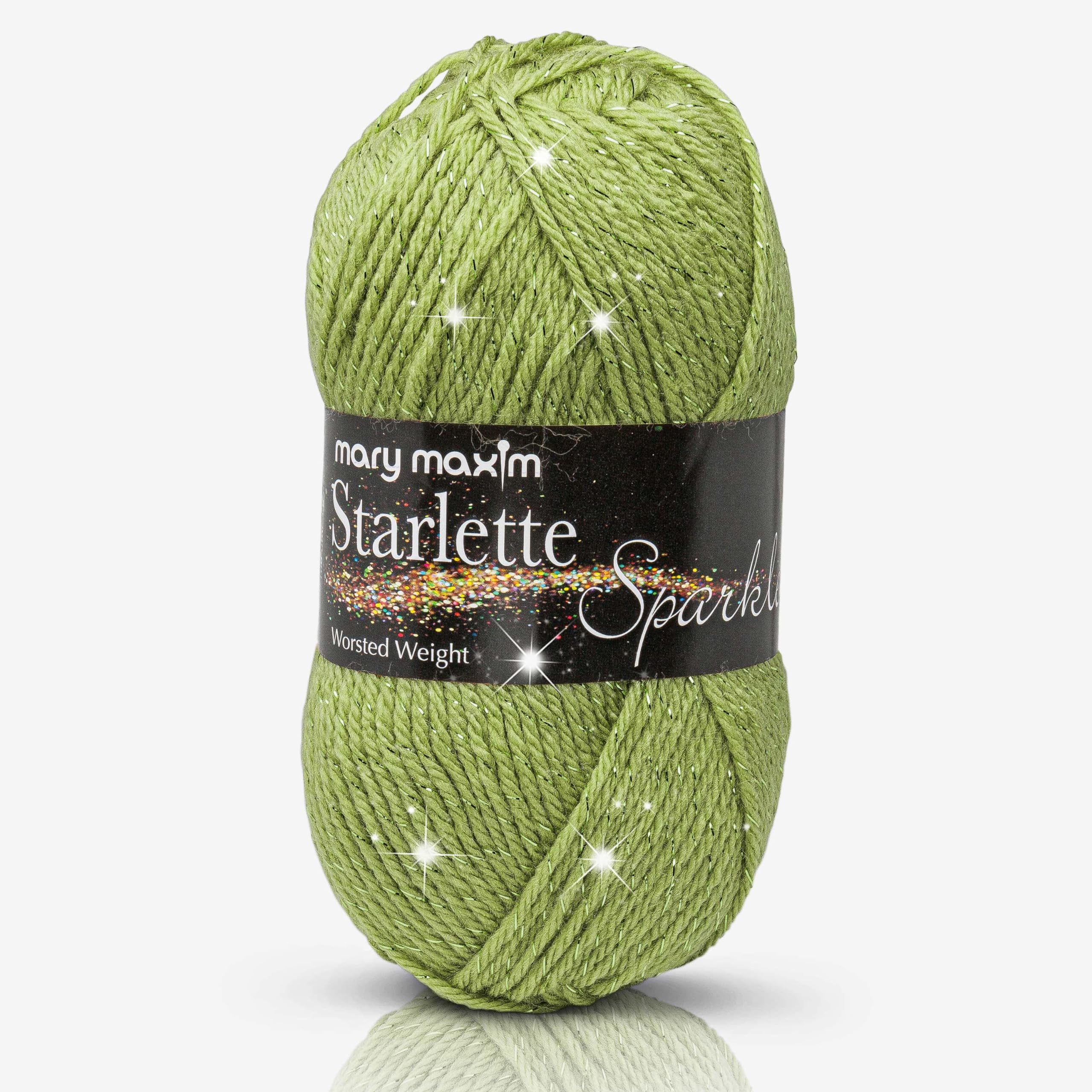 Amazon.com: Mary Maxim Starlette Sparkle Yarn - 4 Medium Worsted Weight ...