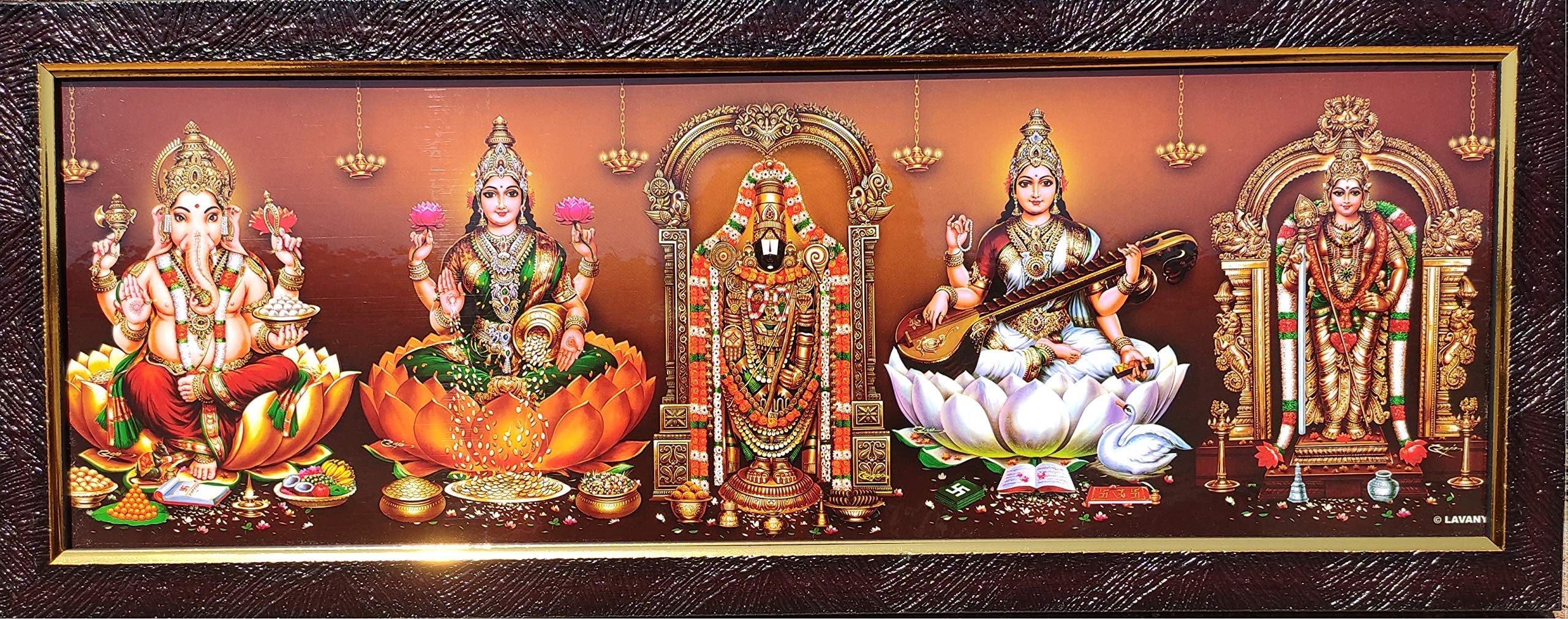 7 Hills Store Small Hindu God and Goddess Photo frame for Pooja room ...