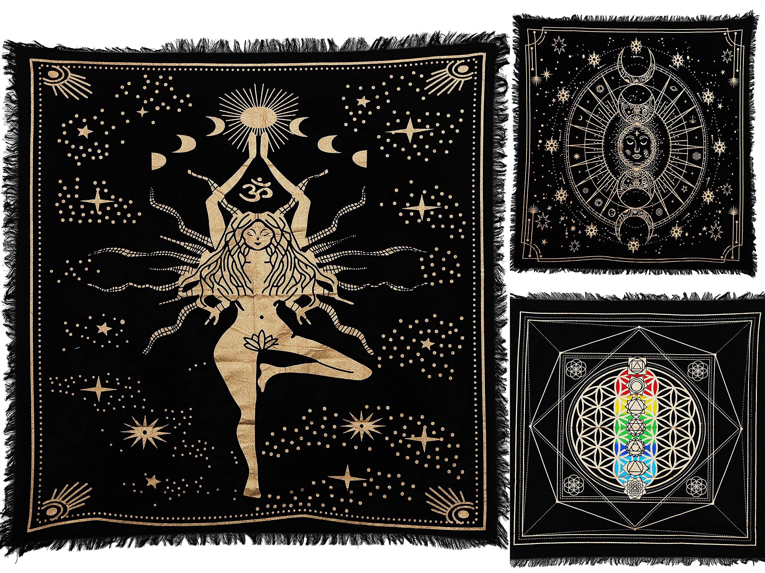 Amazon.com: Indian Consigners Phases of Moon 7 Chakra Yoga Alter Altar ...