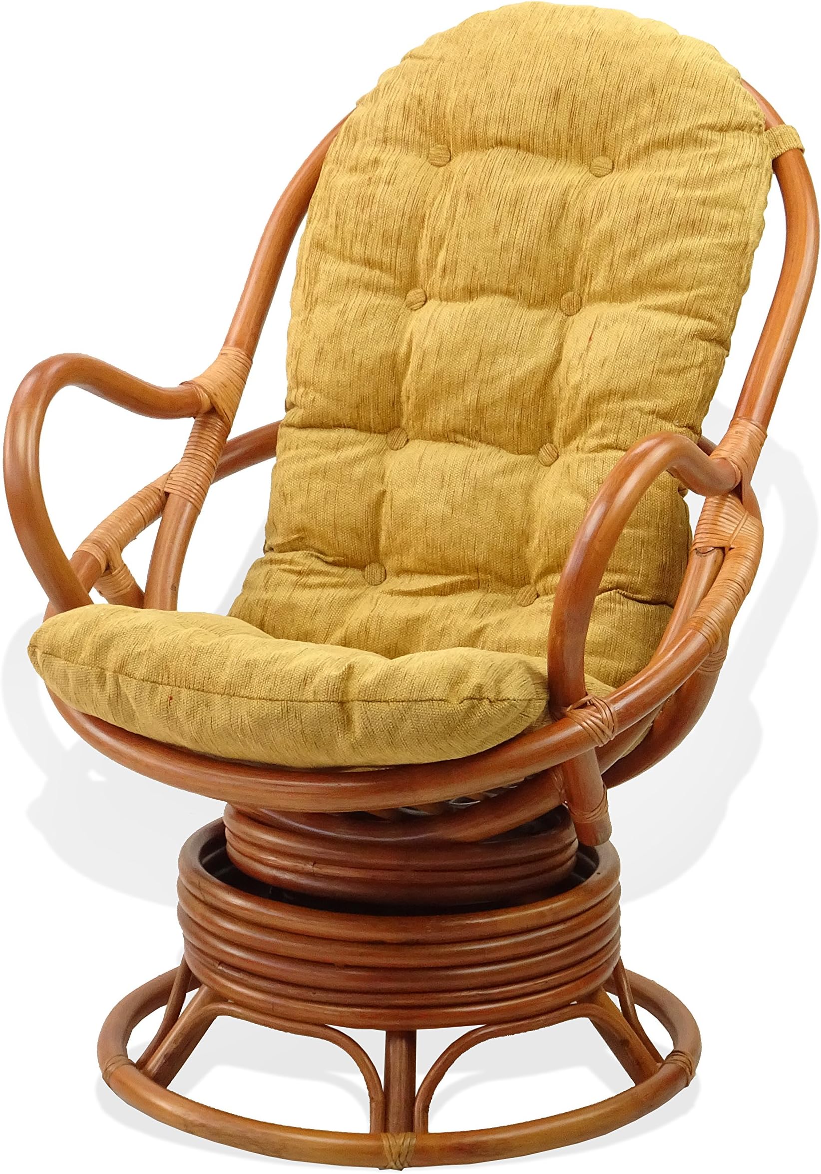 Amazon.com: SunBear Furniture Lounge Swivel Rocking Java Chair Natural ...