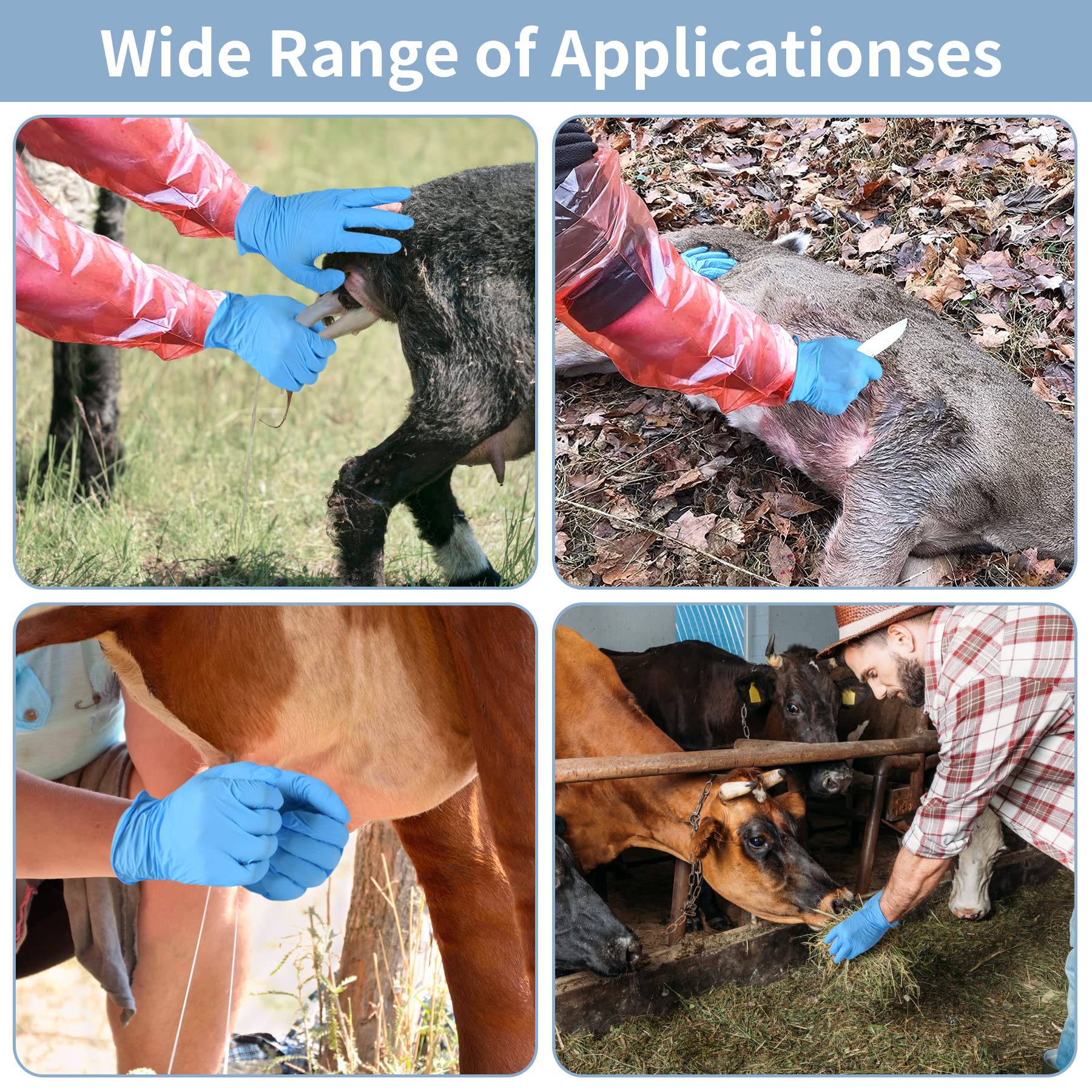 Snapklik.com : Field Dressing Gloves Kit Deer Gutting Gloves PE ...