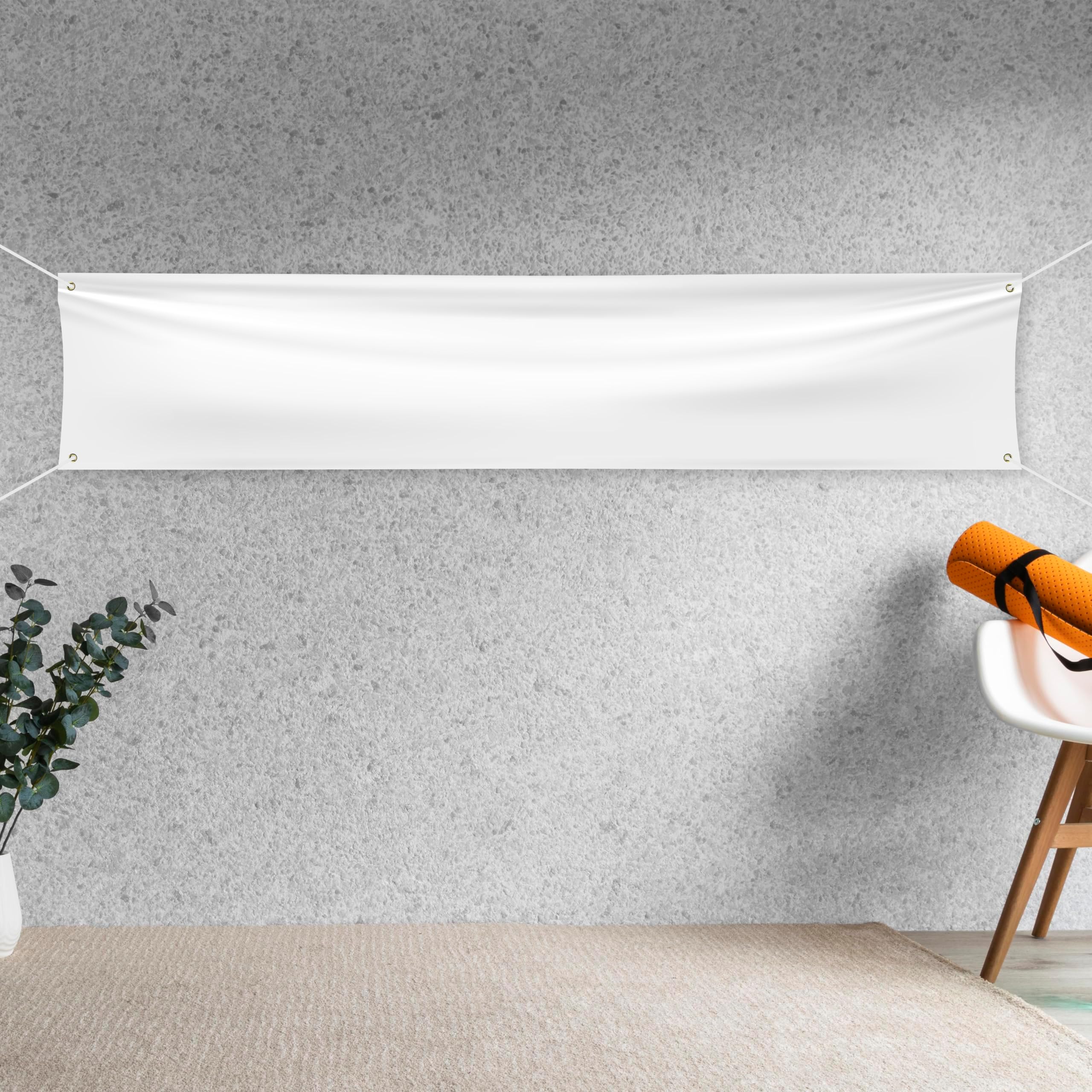 Amazon.com: Blank DIY Banners Polyester Oxford Cloth White Banner with ...