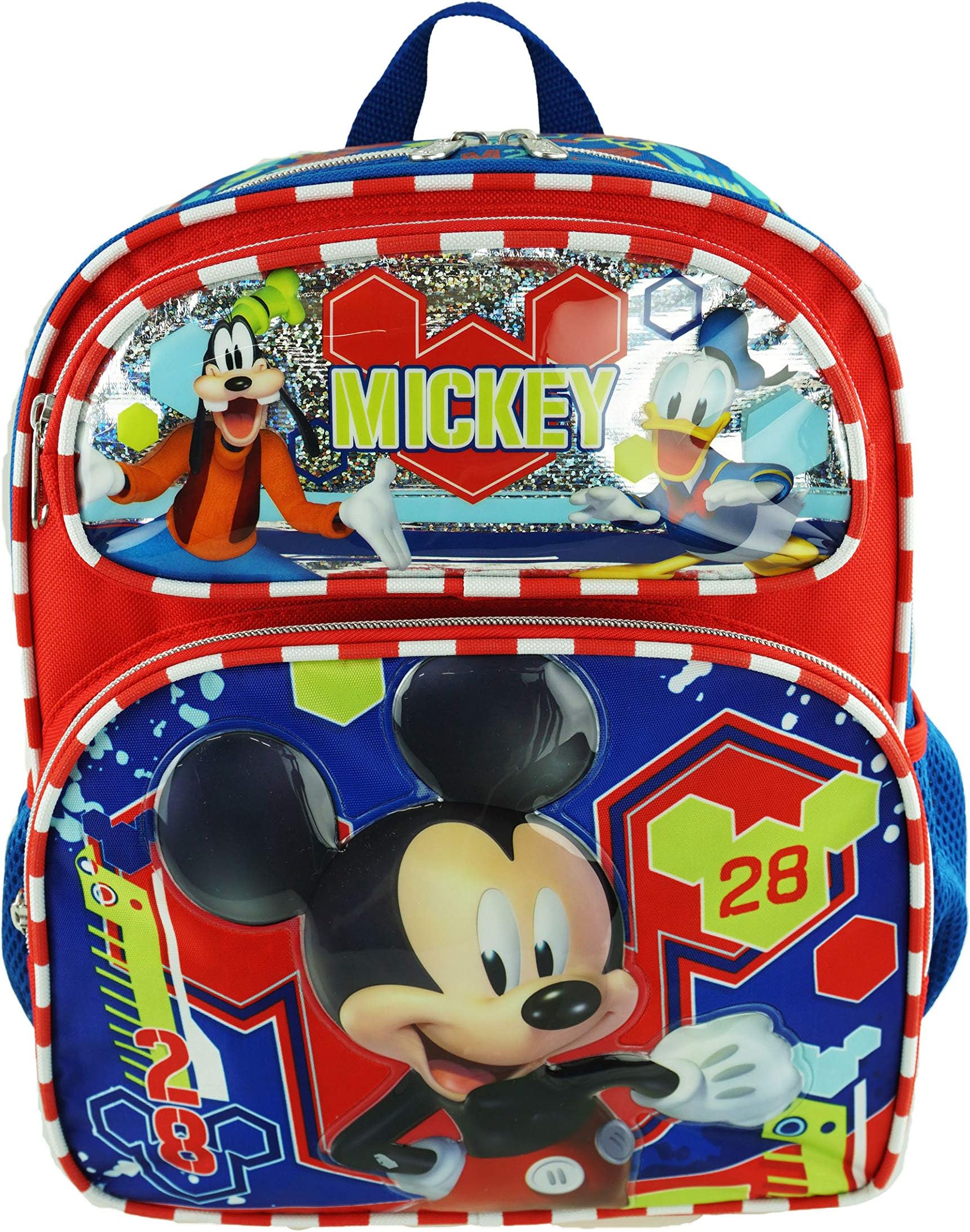 Amazon.com | Mickey Mouse 15" Backpack (Red-Blue) | Kids' Backpacks