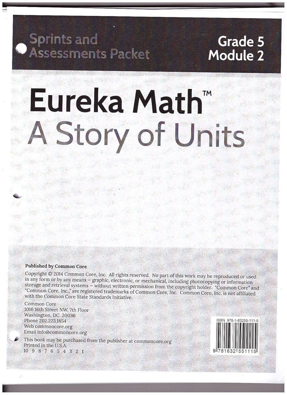 Eureka Math A Story of Units Grade 5 Module 2 Sprints and Assessment ...