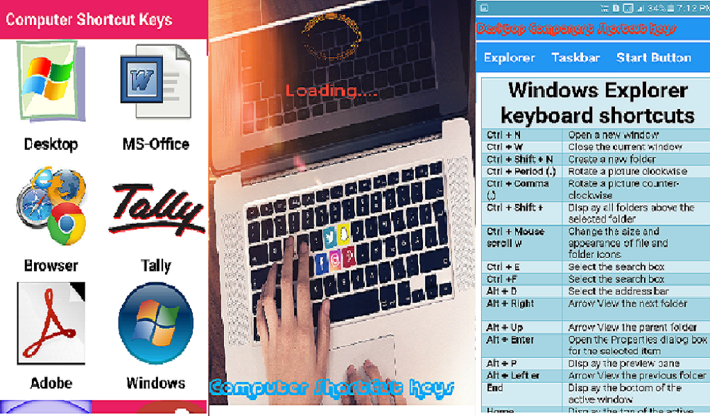 Computer Shortcut Keys - App on Amazon Appstore