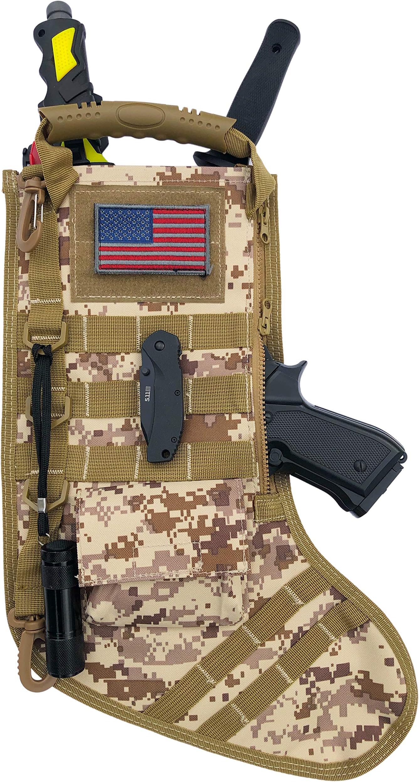 Amazon.com: Tactical Christmas Stocking with Molle Gear : Home & Kitchen