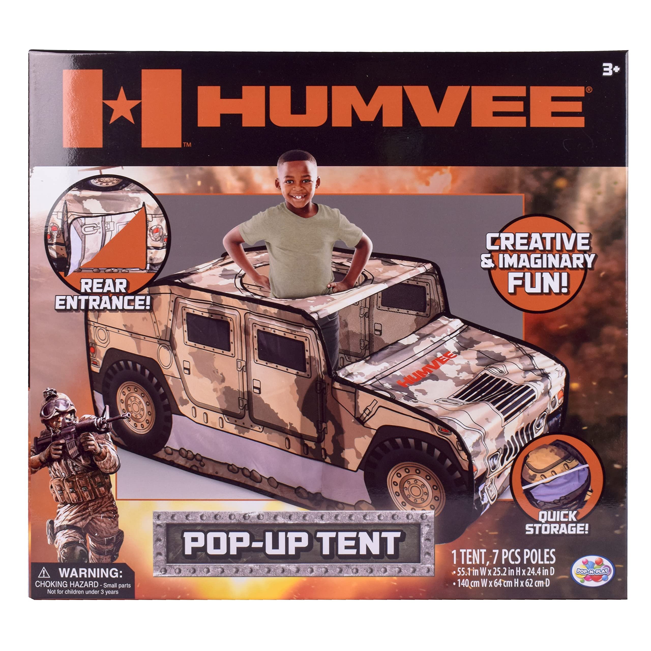 Sunny Days Entertainment Humvee Pop Up Tent - Children's Camo Pop Up ...