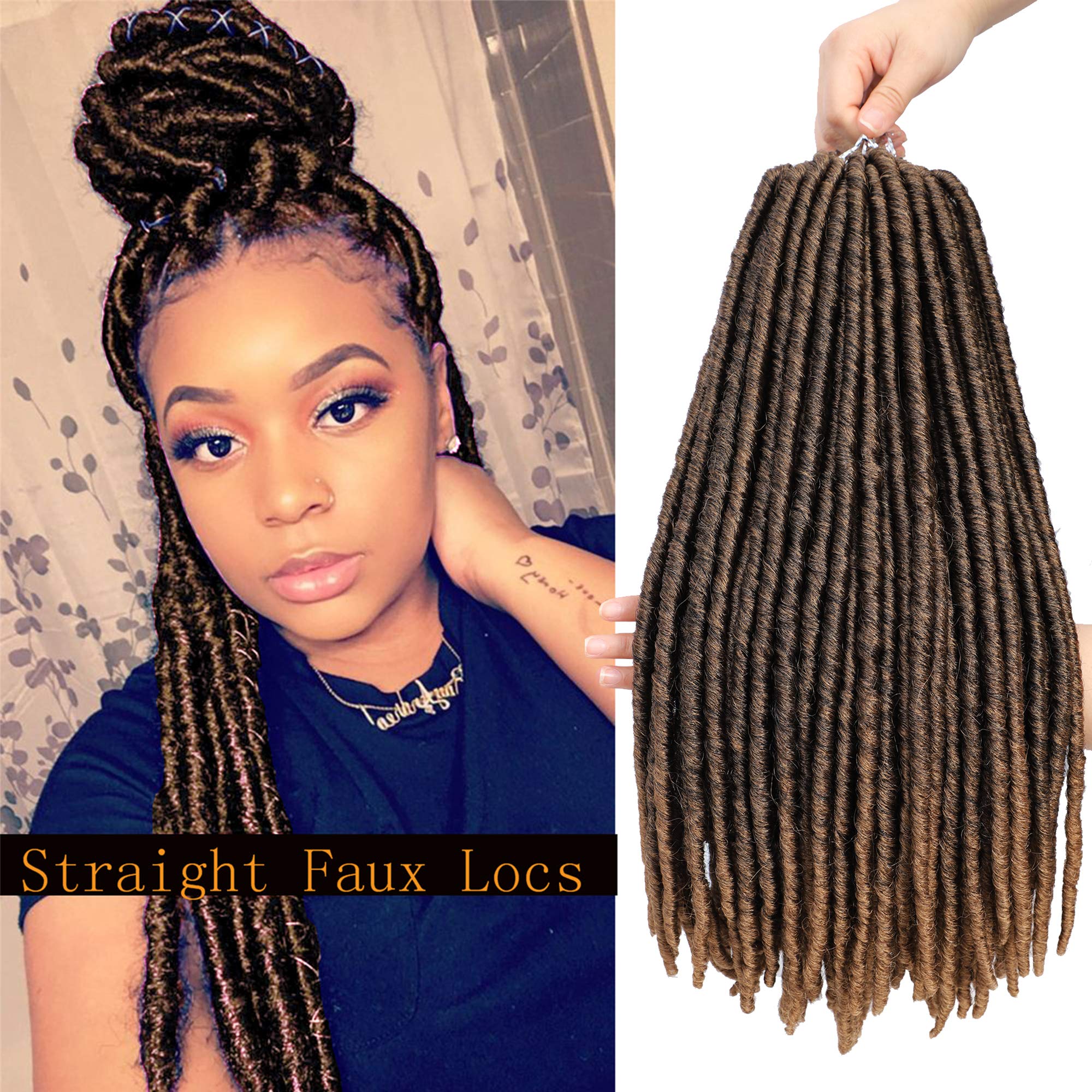 6 Packs Lot Straight Faux Locs Corchet Hair Dreadlocks Crochet ...