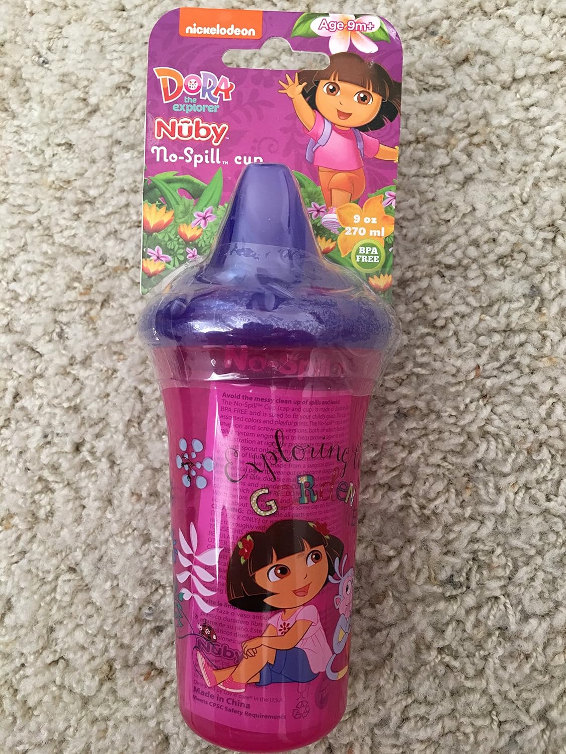 Amazon.com : Dora No-Spill Cup 9 oz ~ BPA FREE : Sippy Cups : Baby