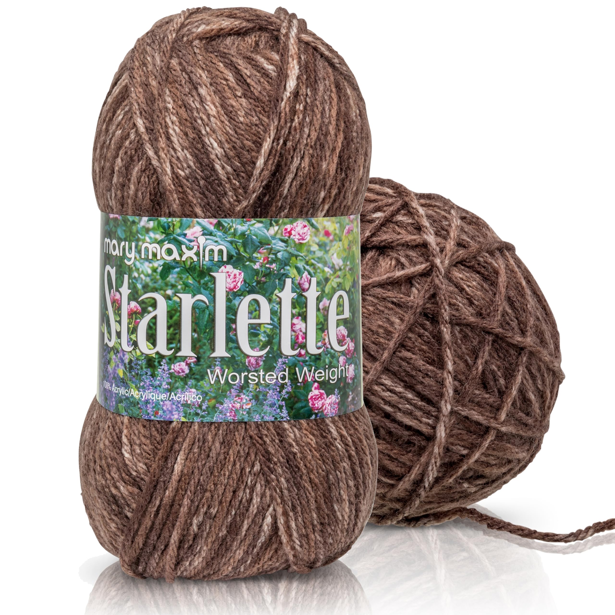 Amazon.com: Mary Maxim Starlette Yarn - Acrylic Worsted Weight Yarn 4 ...