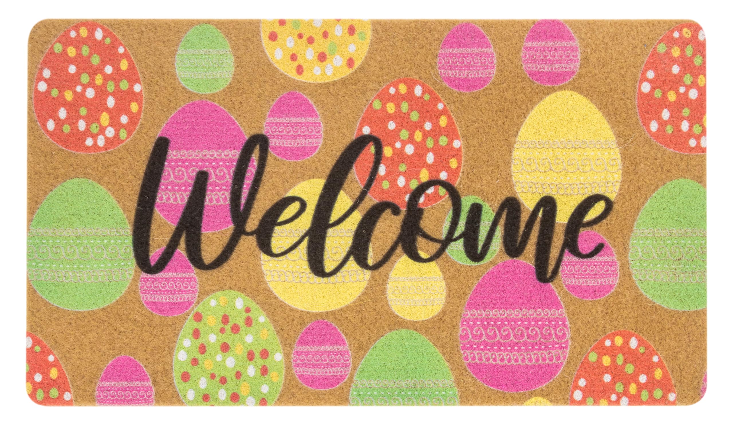 Amazon.com: Easter Welcome-Doormat Outdoor-Entrance - Easter Eggs Non ...
