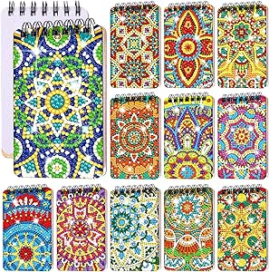 Amazon.com: Fuyoooo 12 Pcs Mandala Diamond Painting Notebook DIY ...