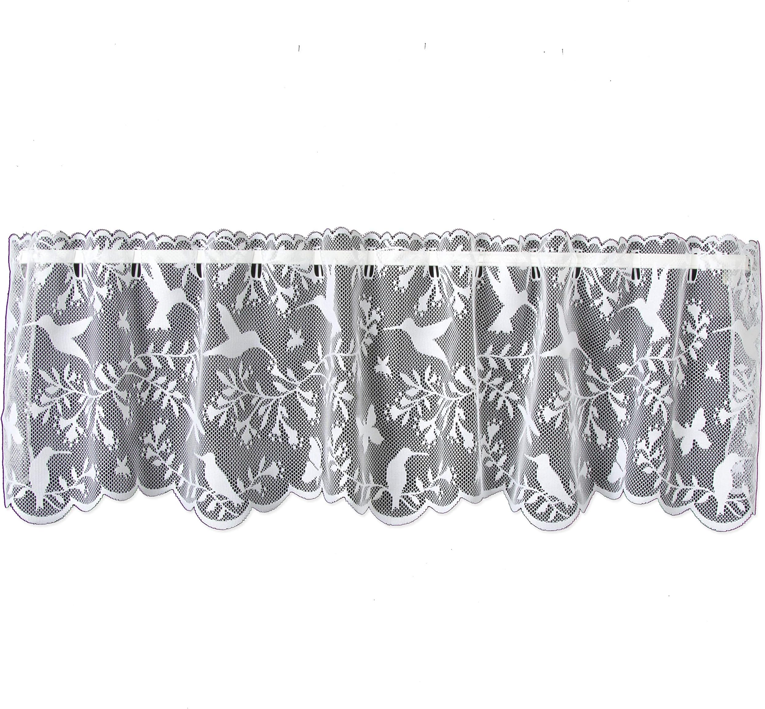 Amazon.com: Heritage Lace Hummingbird 60"x15" Valance, White : Home ...