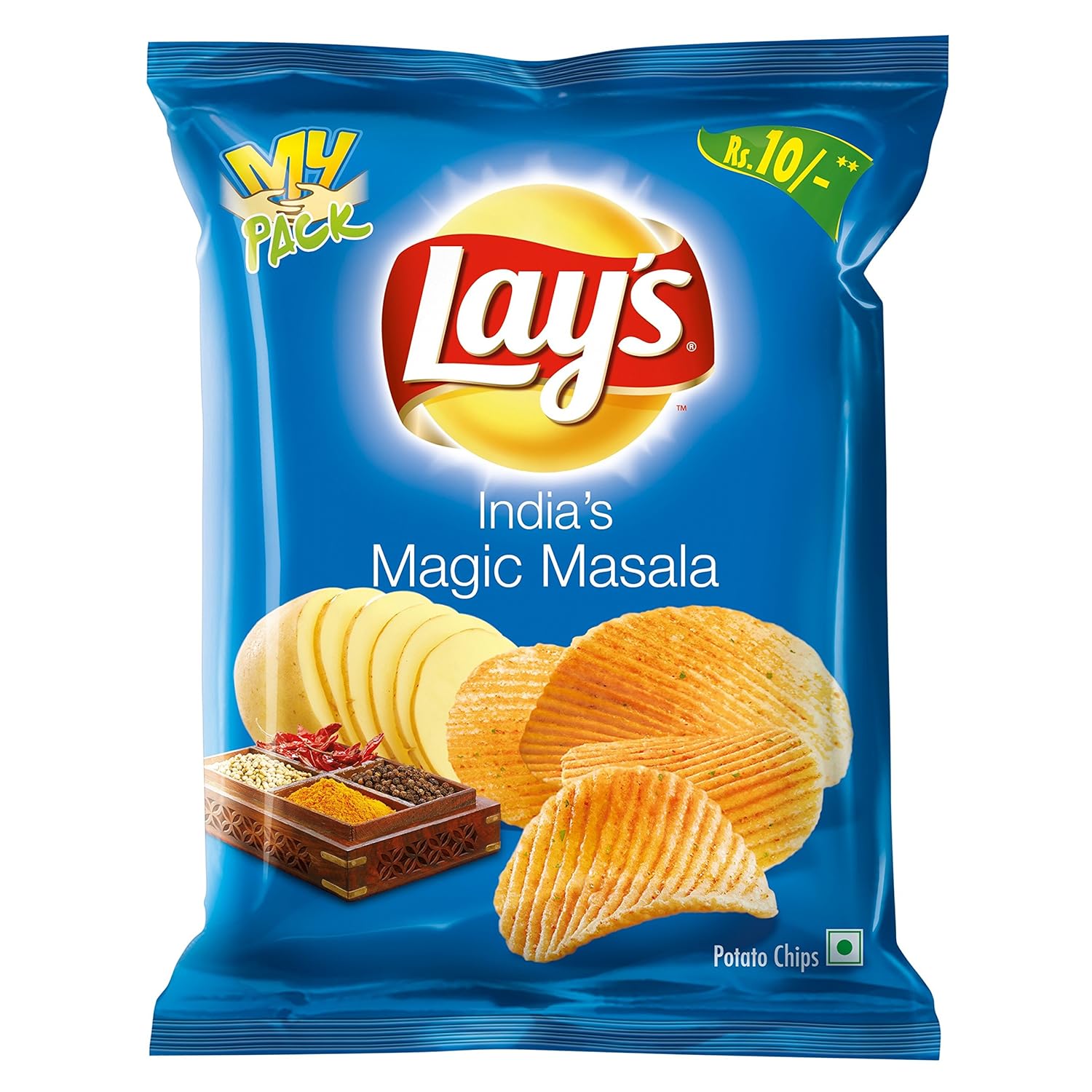 Lay's India's Magic Masala Potato Chips, 26 Gram - [Pack of 20 ...