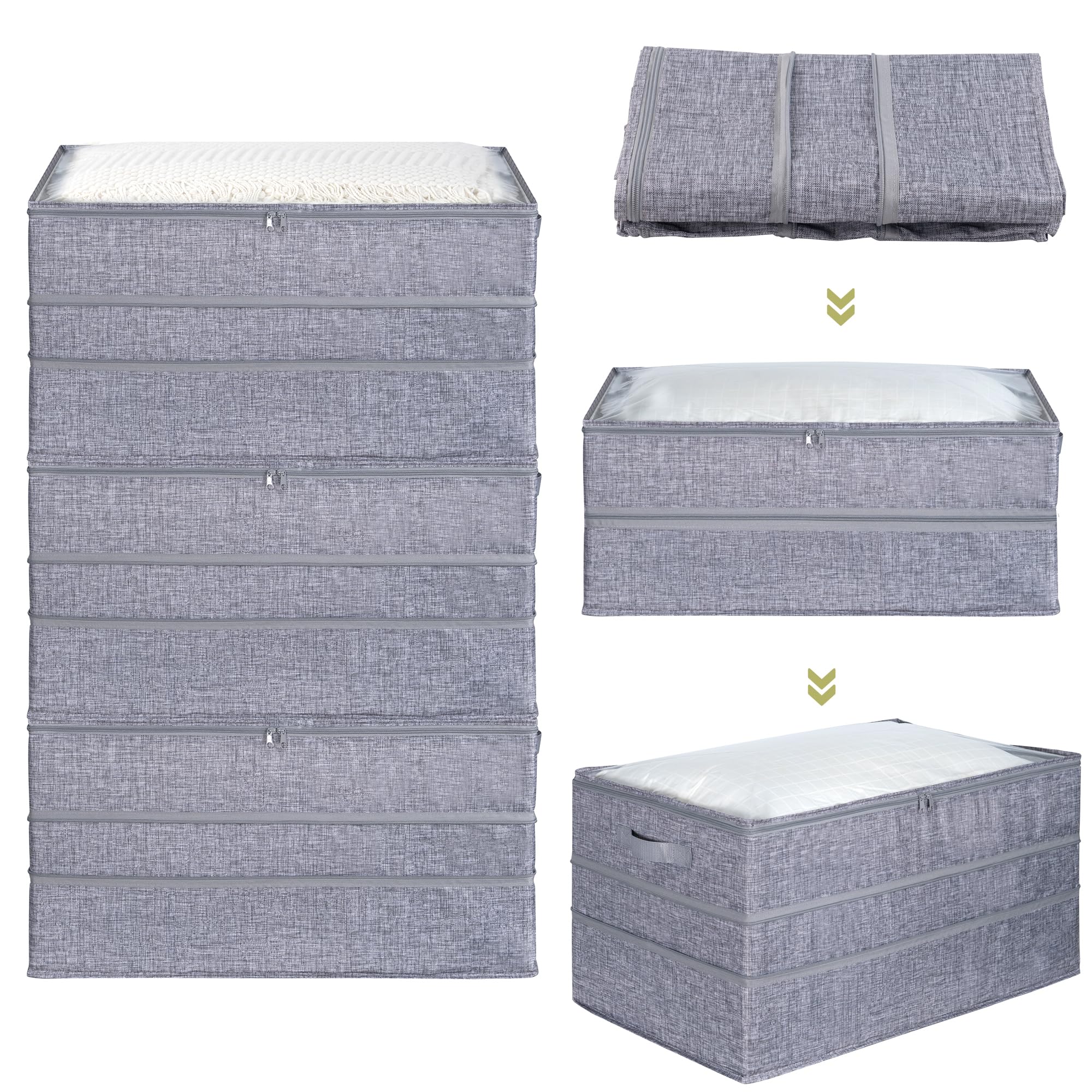 Amazon.com: STORAGEIDEAS Storage Bags with Clear Cover, 3-Pack ...