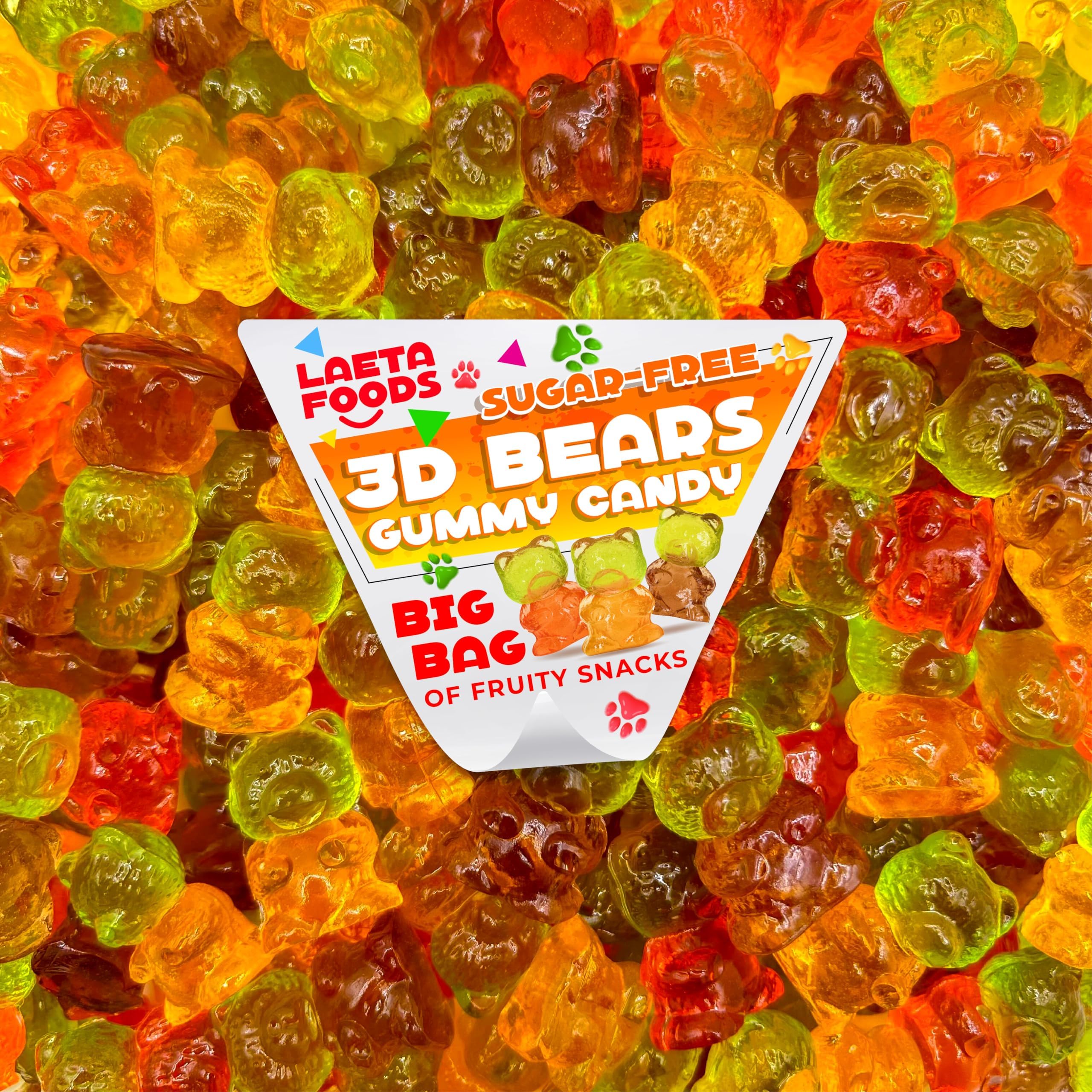 Amazon.com : Sugar-Free Gummy Bears | 1 Pound Bag | 3D Candy in ...