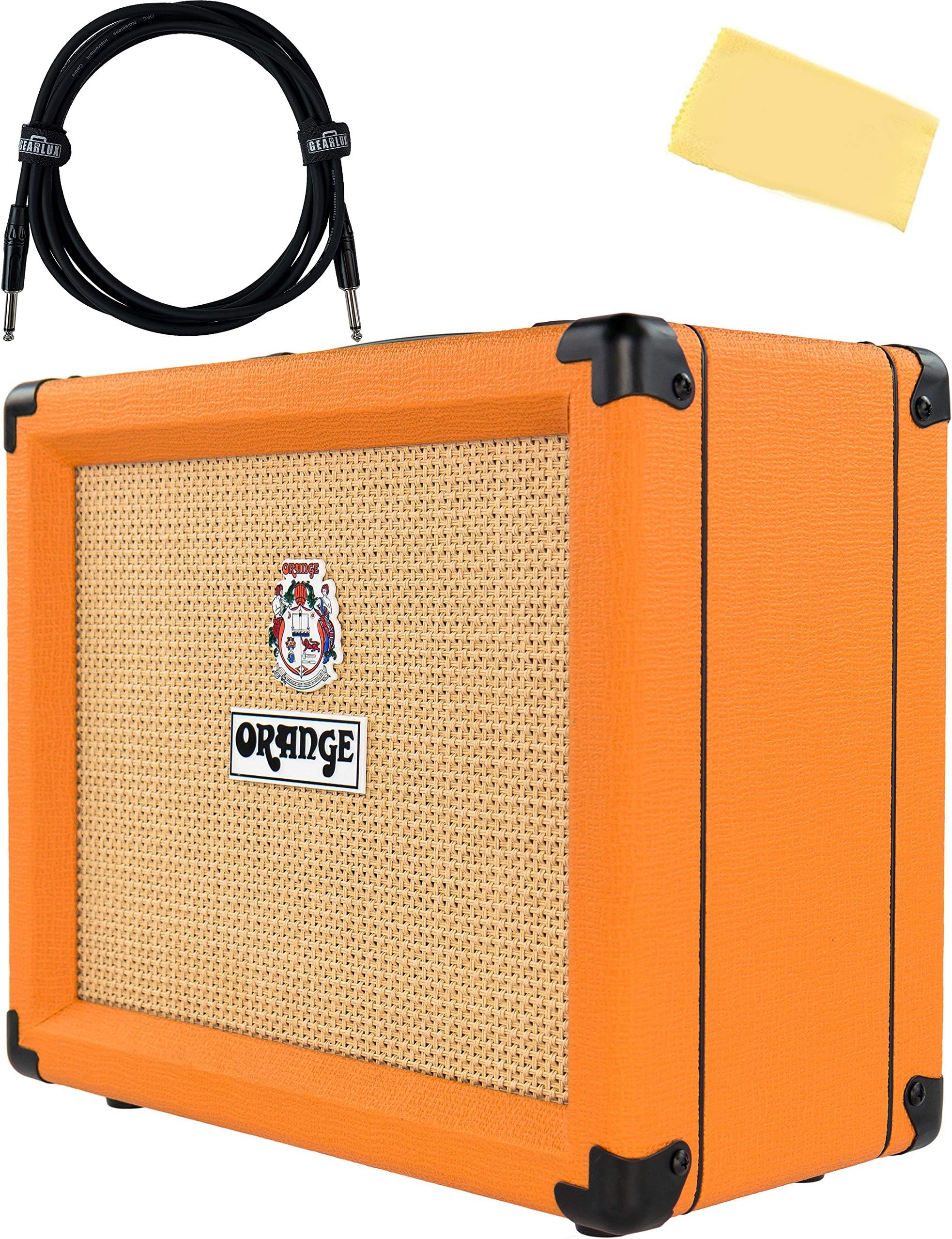 Amazon.co.jp: Orange Crush 20RT ギターコンボアンプバンドル 楽器ケーブルとAustin Bazaarポリッシュ ...