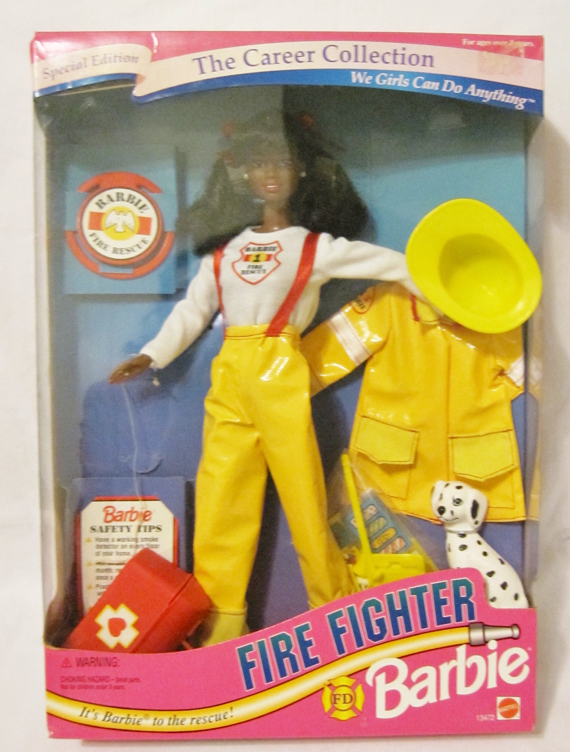 Amazon.com: The Career Collection African American Fire Fighter Barbie ...