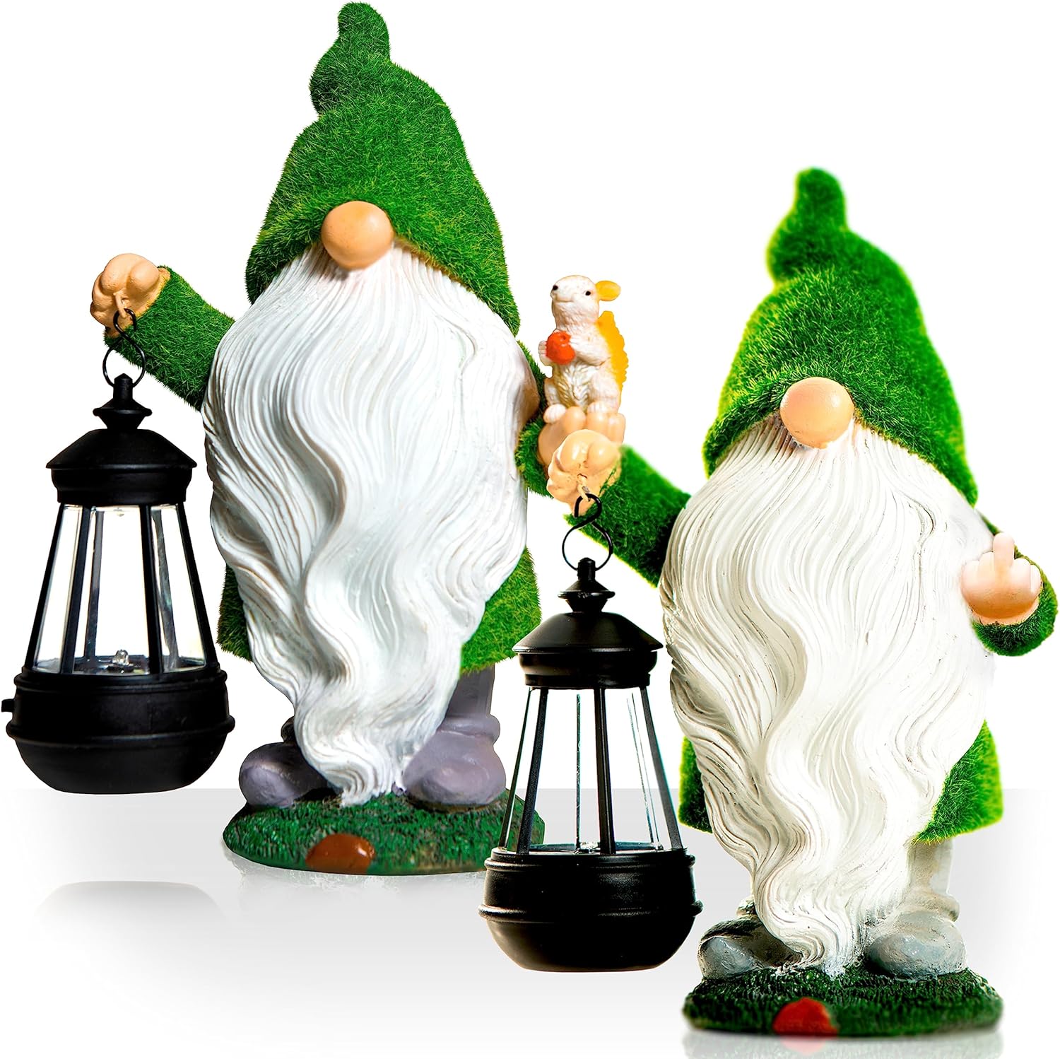 Amazon.com: Redwix Gnomes with Squirrel and Gnome Middle Finger, Funny ...