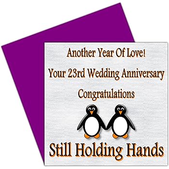 My Husband 23rd Wedding Anniversary Card - On Our Silver Plate ...