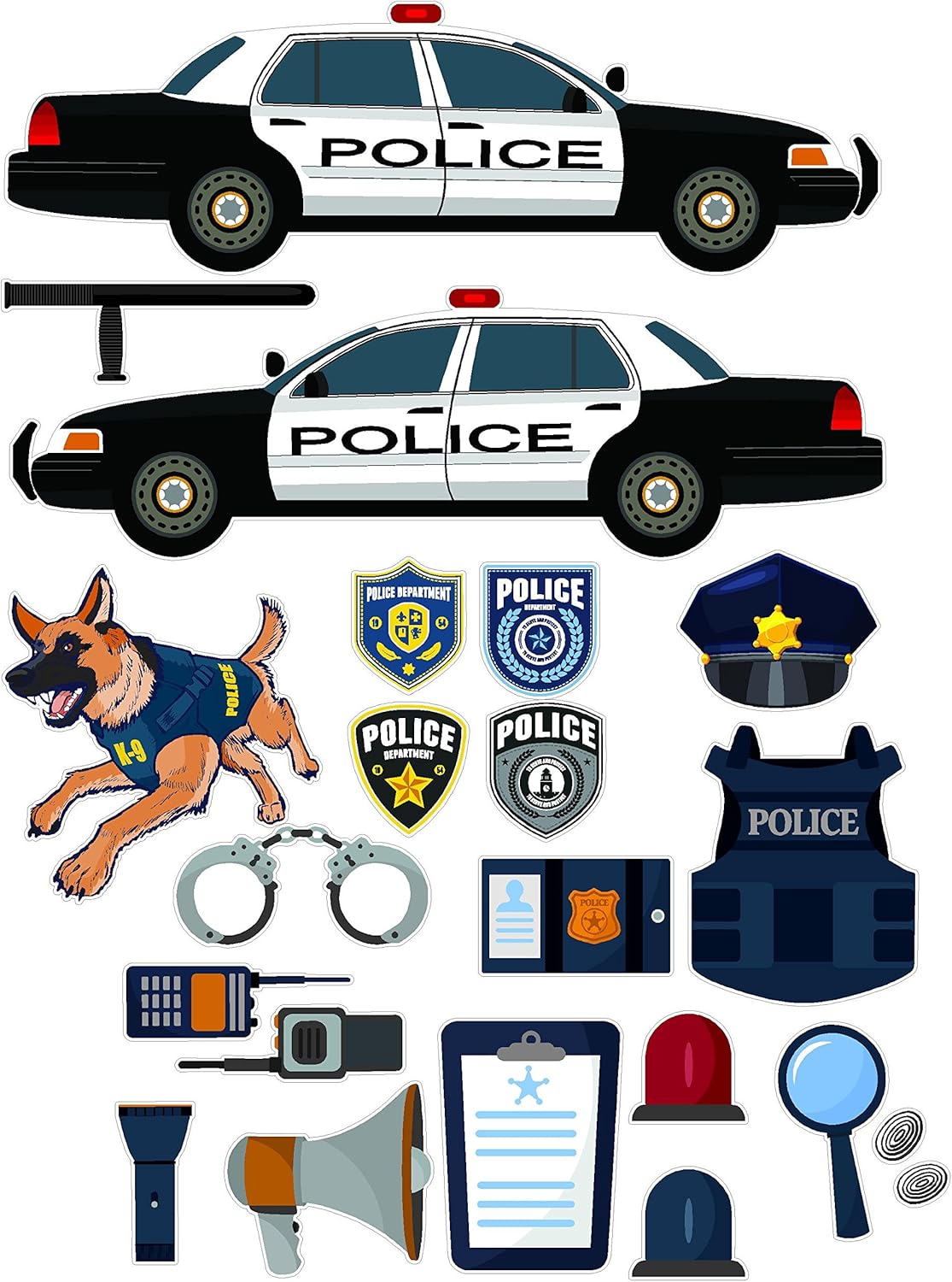 Amazon.com: Police car Equipment Stickers - Removable and ...