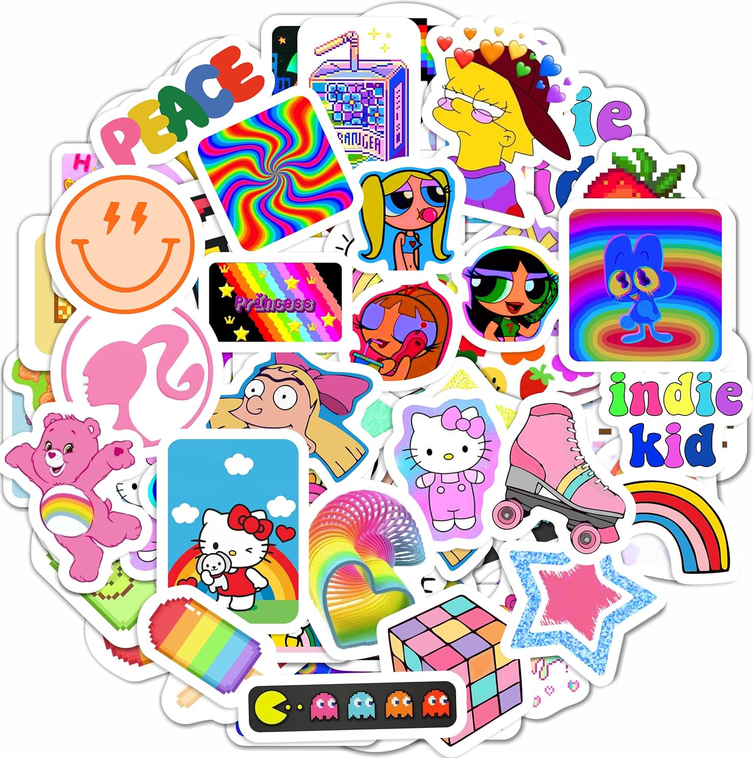 Amazon.com: BulbaCraft BulbaCraft 100Pcs Indie Stickers Aesthetic ...