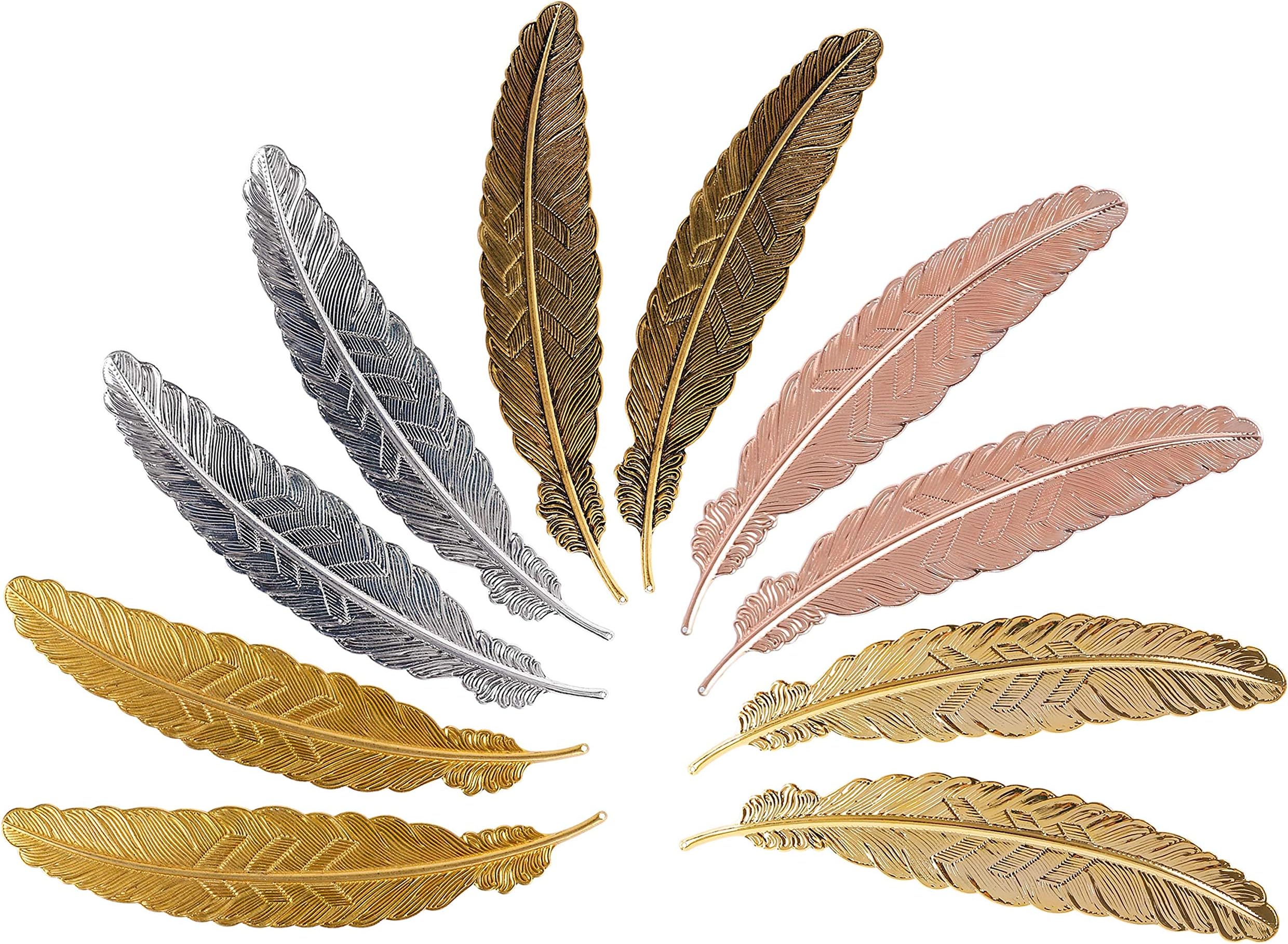 Feather Bookmarks Classical Metal Bookmark Simple Elegant Feather ...