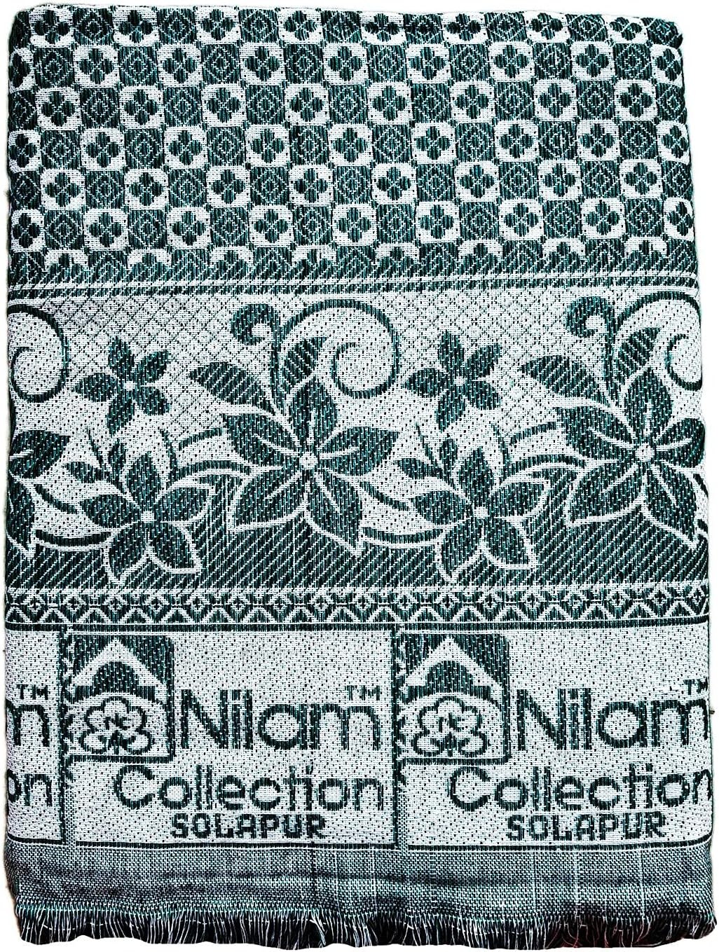 Buy Nilam Collection Cotton Solapur Chaddar Blanket Single Bed Full ...