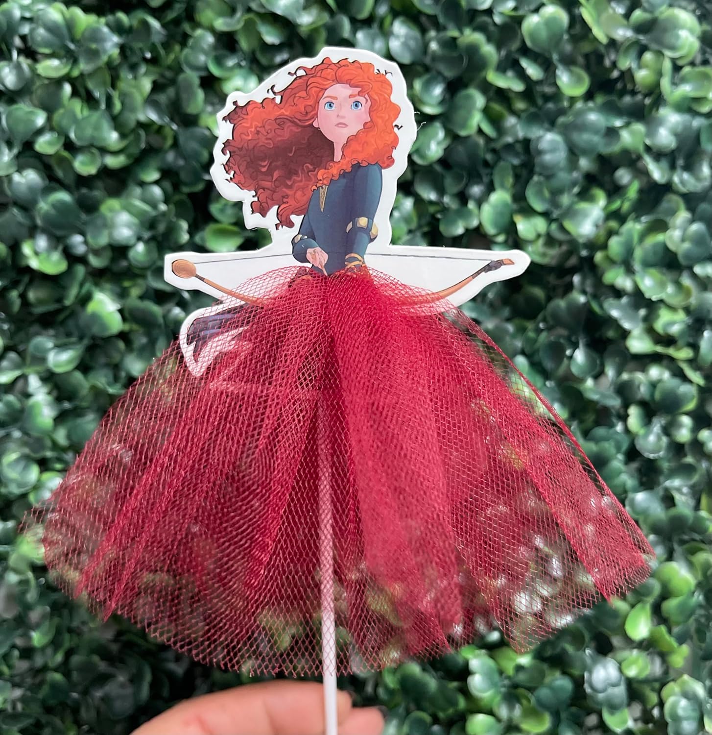 Amazon.com: 8pc centerpieces Decoration Toppers Merida Princess red ...