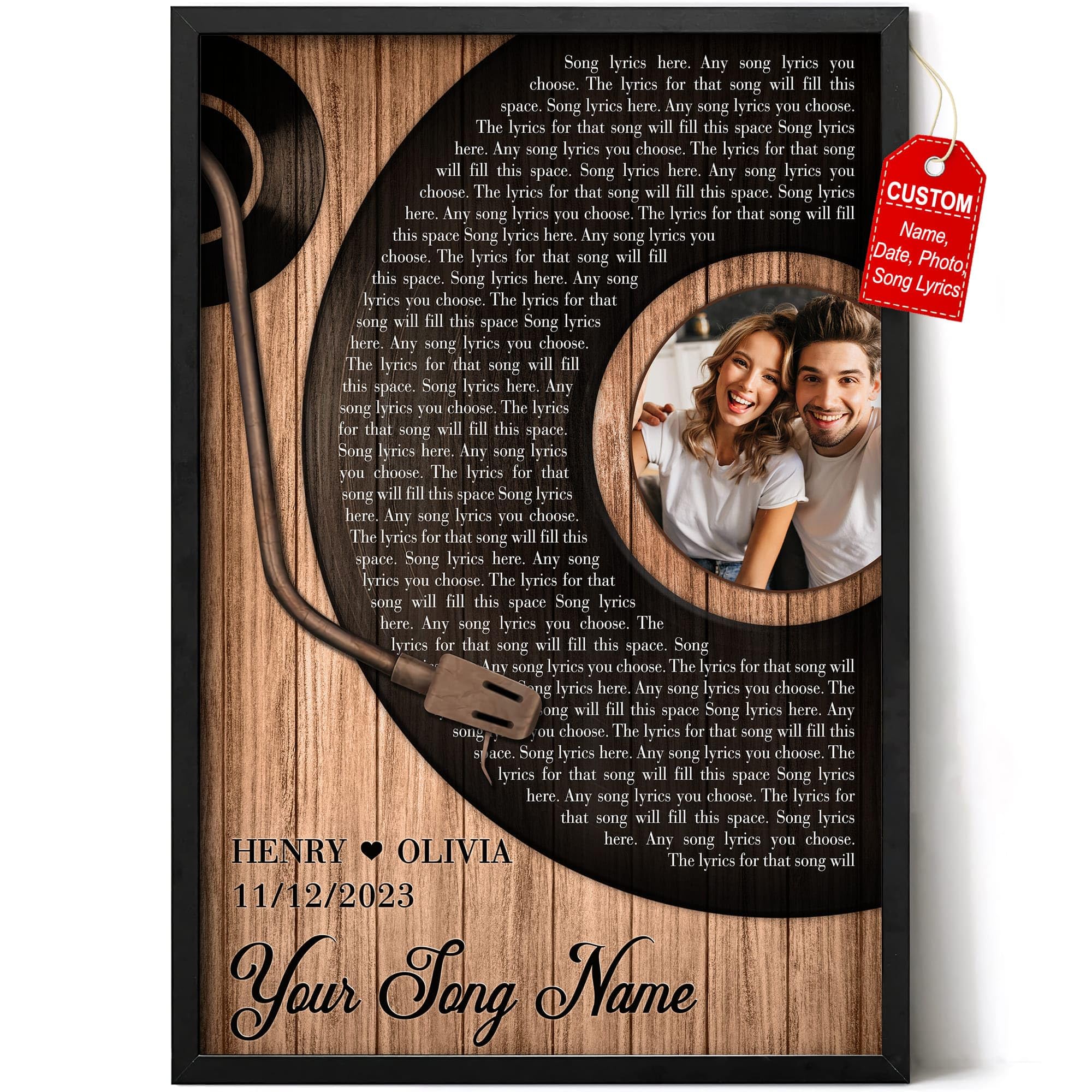 Amazon.com: Custom Song Lyrics Couple Poster Canvas Wall Art Image ...