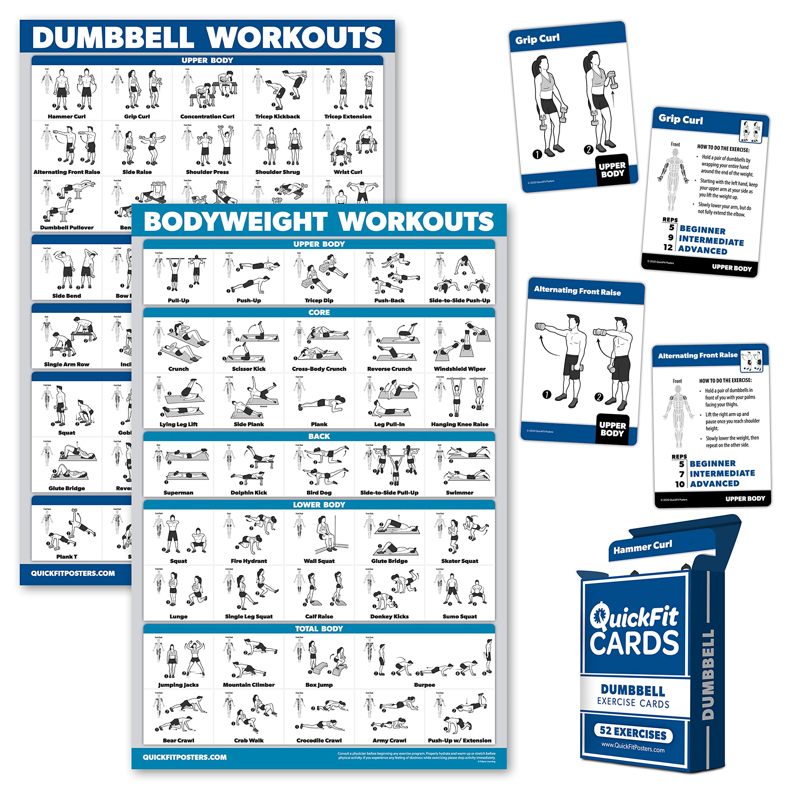 Buy Palace Learning 3 Pack: Dumbbell Workout + Bodyweight Exercise Set ...