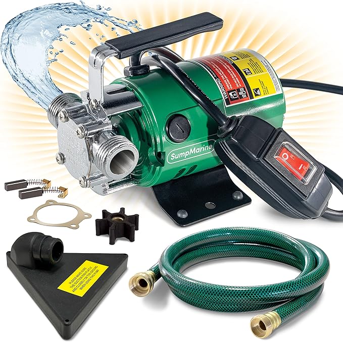 SumpMarine Water Transfer Pump, 115V 330 Gallon Per Hour - Portable ...