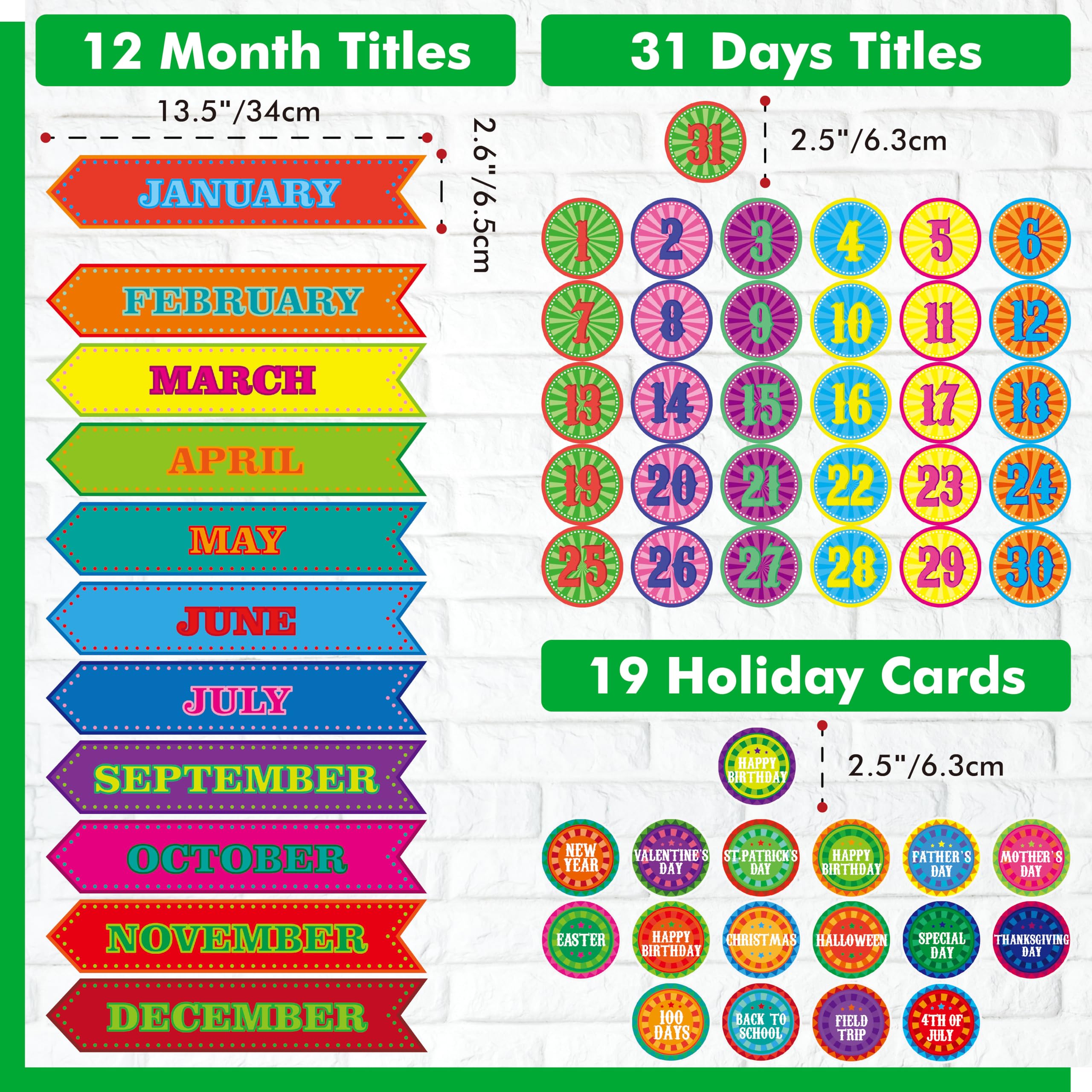 Snapklik.com : 136PCS Calendar Bulletin Board Cutouts, Season/Weather ...
