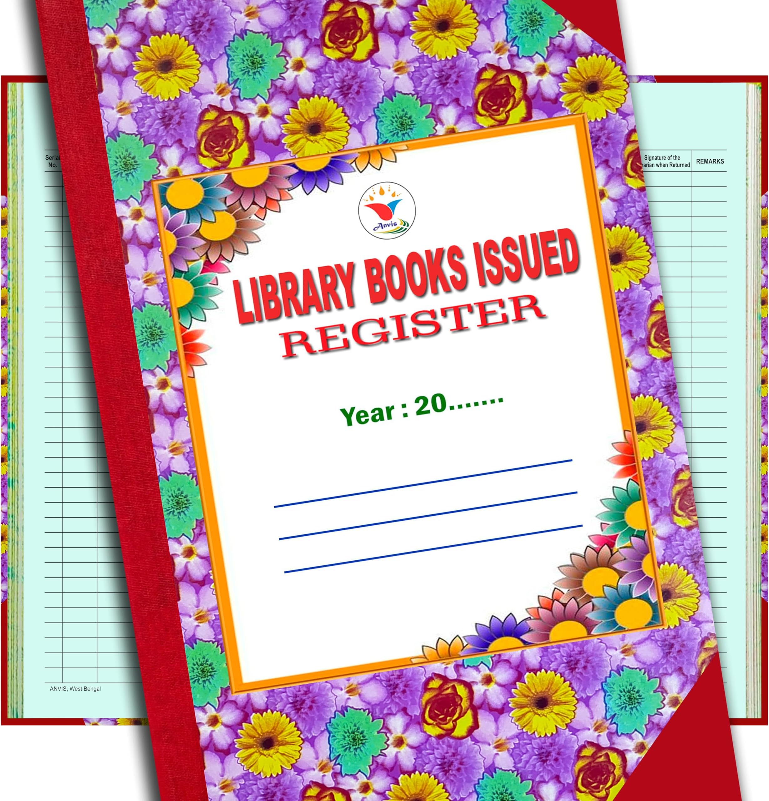Library Books Issue Register | 50 Sheets | 100 Pages | Hard Bound ...