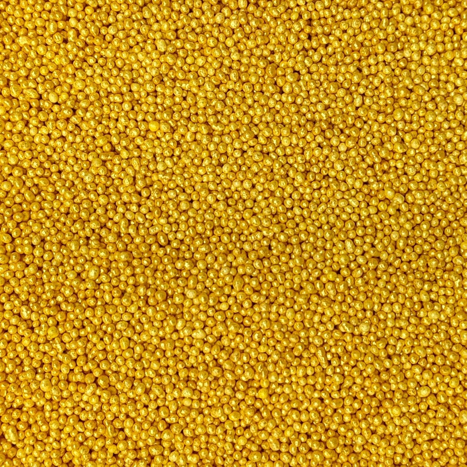 Gold Sprinkles - 35g of Edible Golden Glimmer Cake Sprinkles Toppers ...