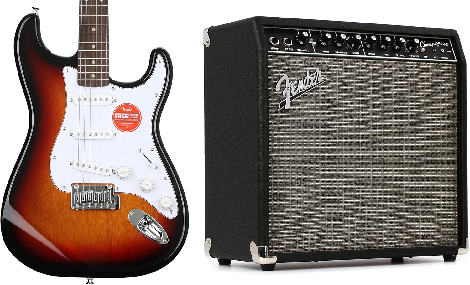 Amazon.com: Squier Affinity Series Stratocaster Electric Guitar - 3 ...