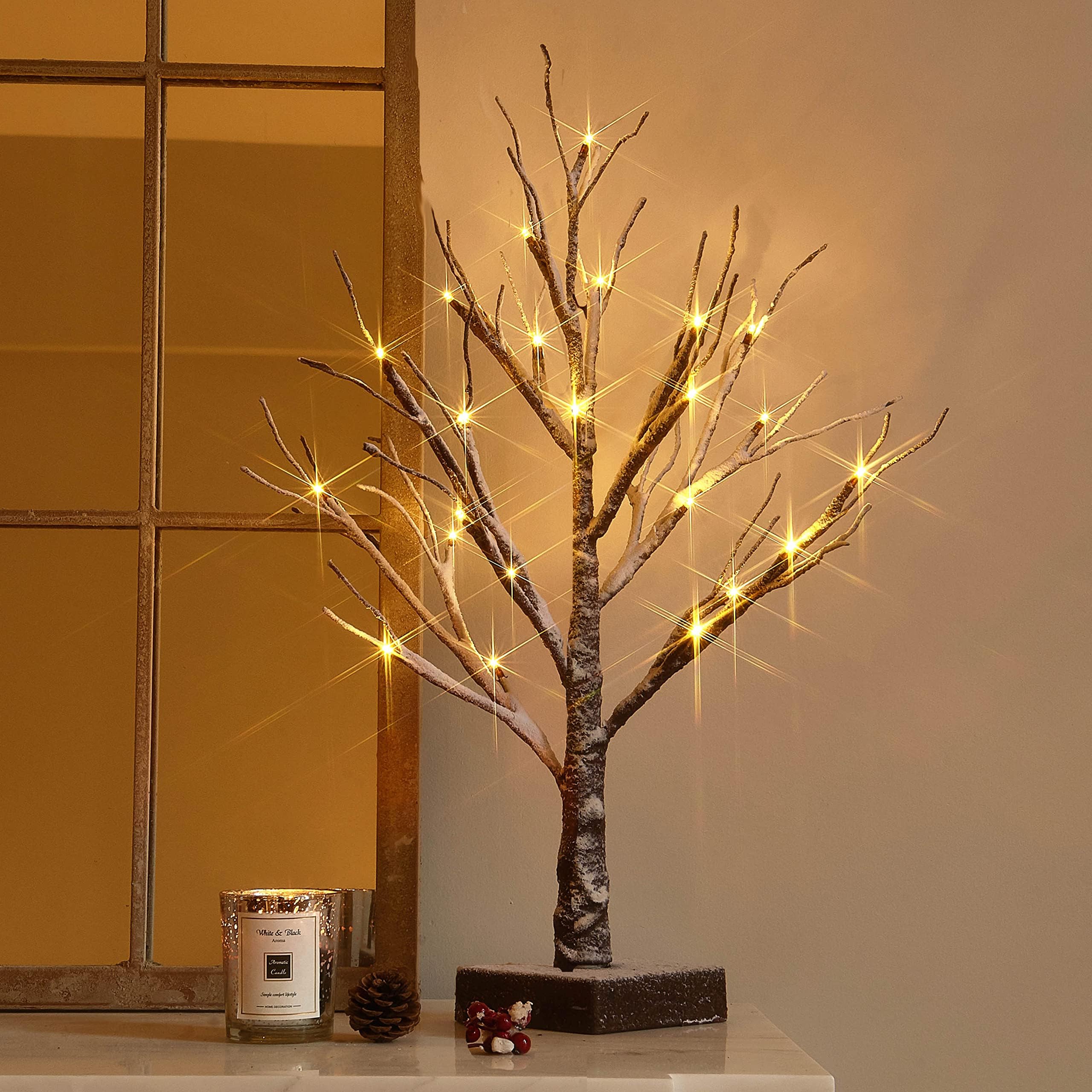 Amazon.com: Department 56 Lighted Christmas Bare Branch Tree : Home ...
