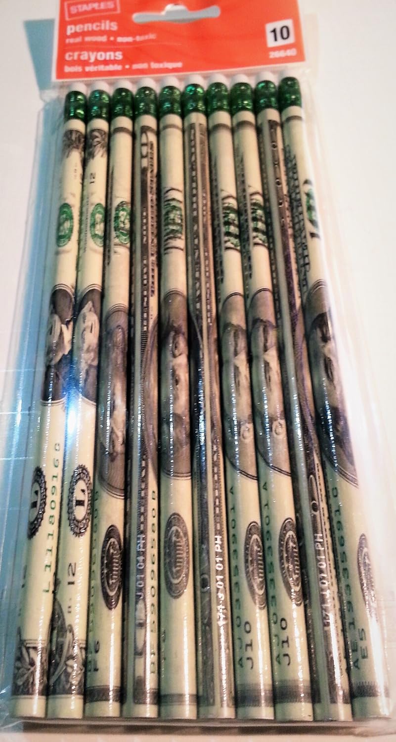Amazon.com : "US Money" Wooden Lead Pencils - Real Wood - Non-Toxic ...