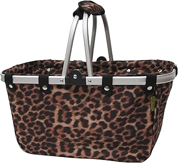 Amazon.co.jp: Janetbasket ヒョウ大型アルミ フレーム バスケット 18"X 10"× 9-1/2" : ホーム＆キッチン