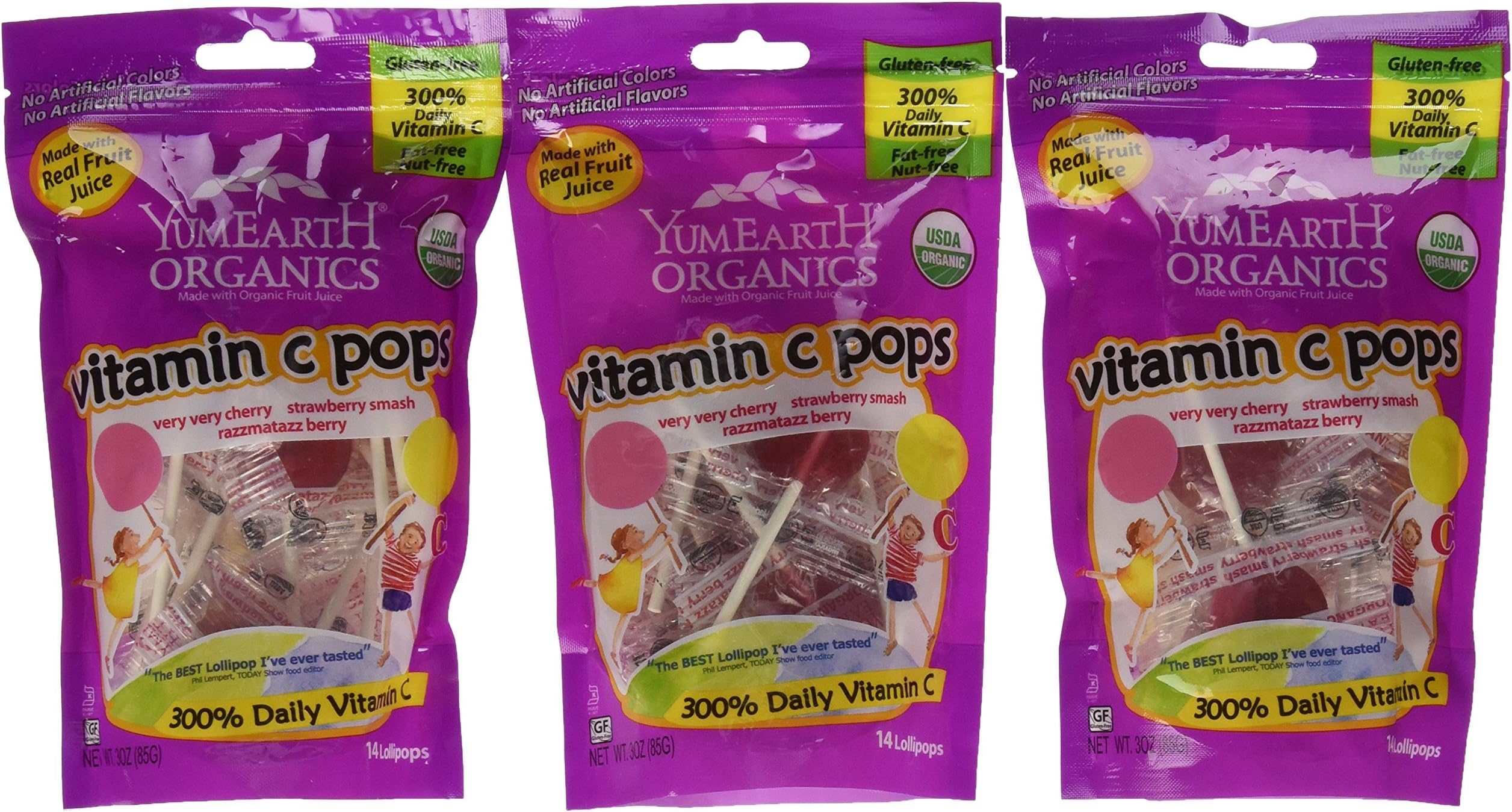 Amazon.com : YumEarth Organic Pops Variety Pack, 50 Fruit Flavored ...