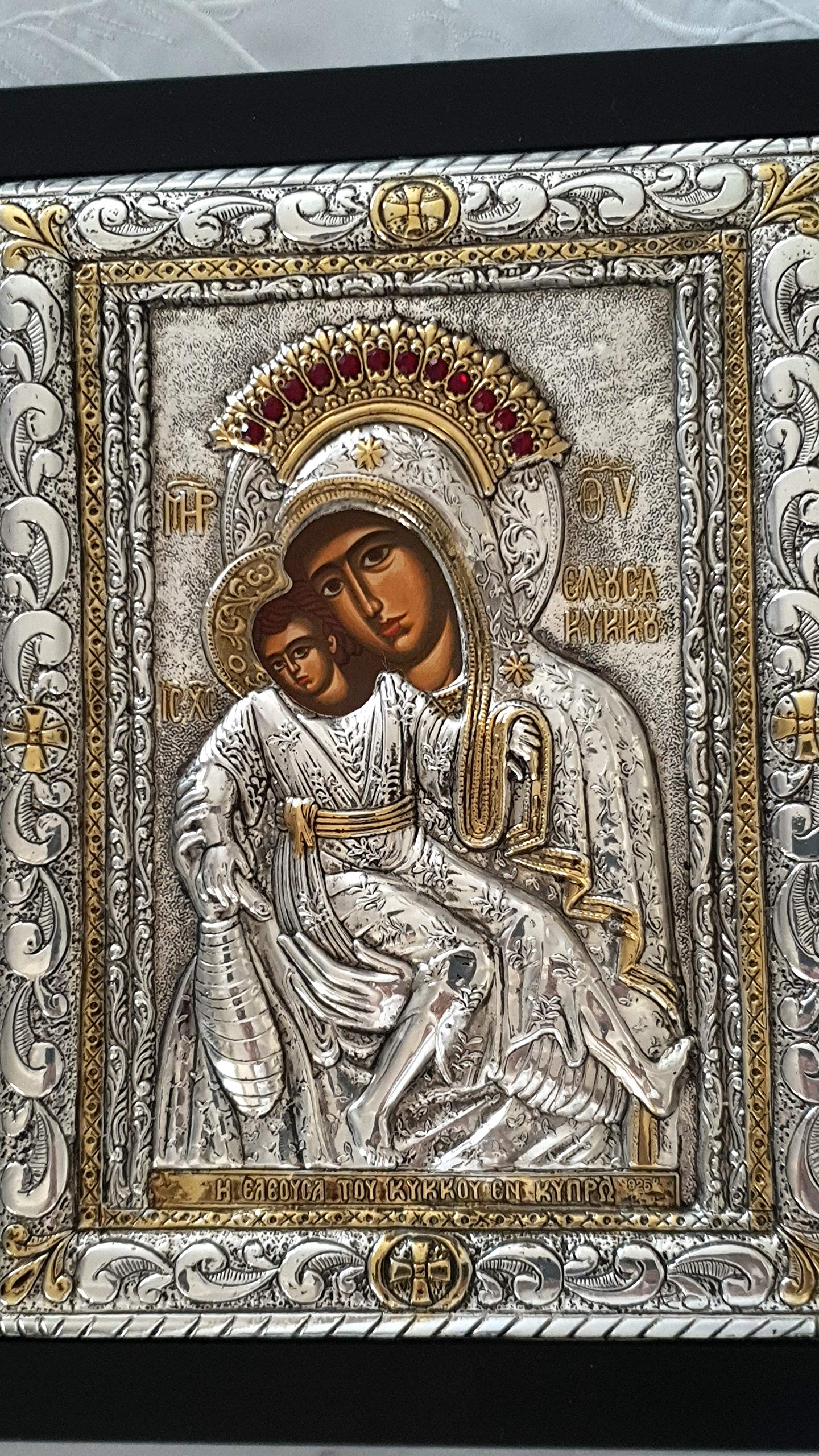 24K Gold Icon. Virgin Mary Icon. Holy Mother Icon. Our Lady Icon ...