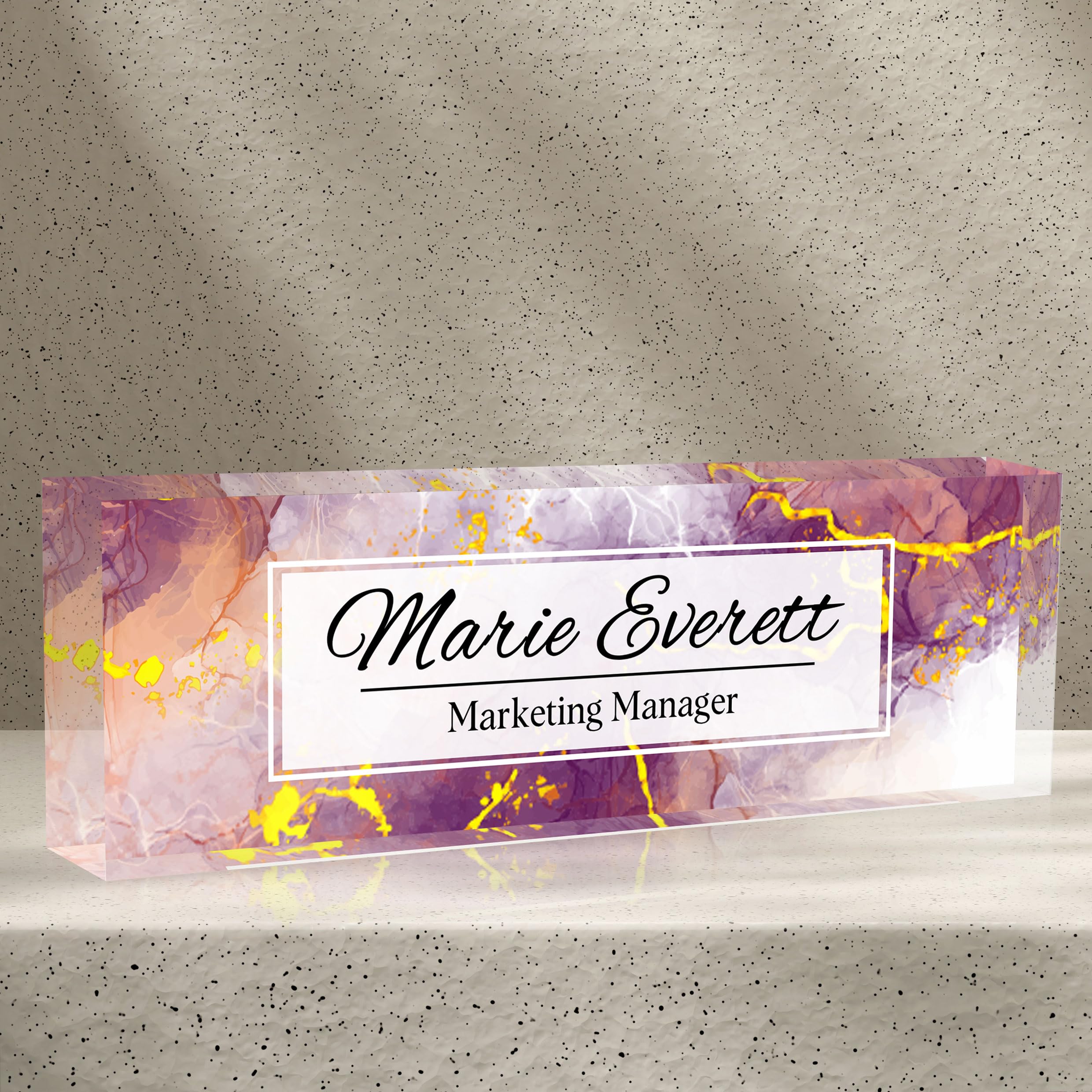 Amazon.com: Office Desk Name Plate Personalized, Custom Name Plates for ...