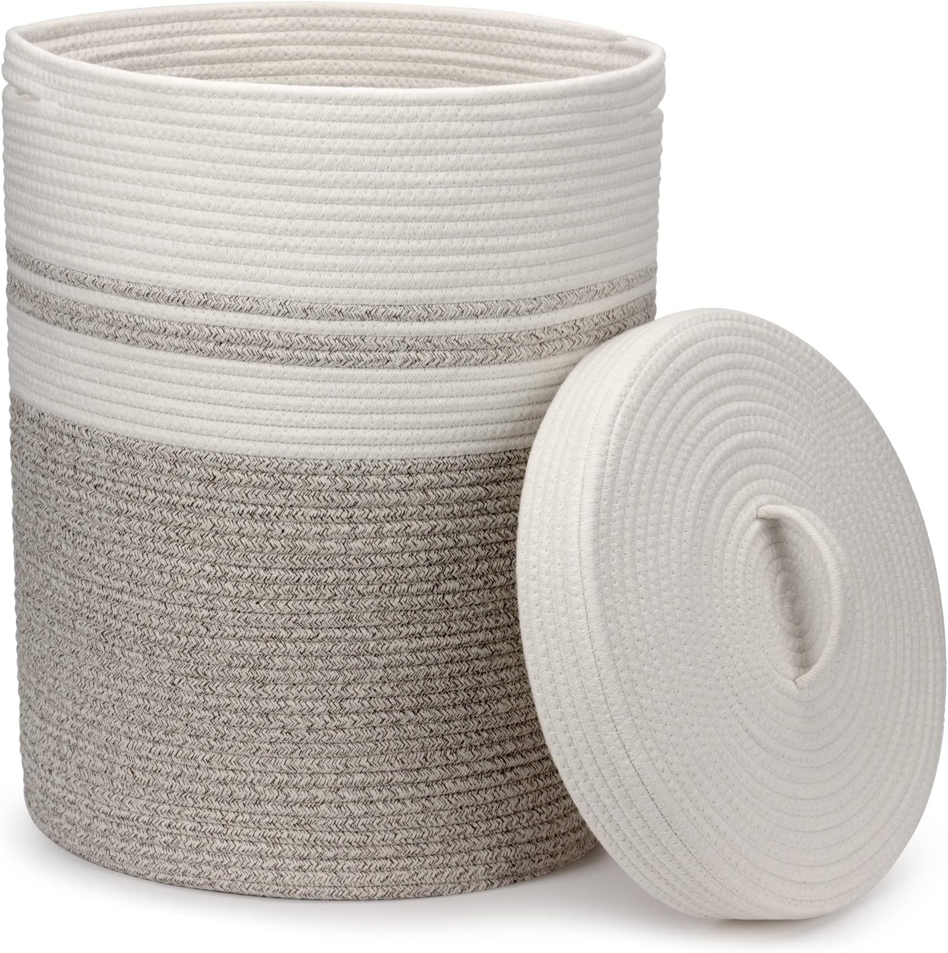 Goodheim Panier à Linge avec Couvercle, Panier à Linge Pliable pour ...