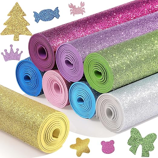Amazon.com: Fainne 8 Pcs Craft Foam Sheet Roll, 39''x13'' Colorful EVA ...