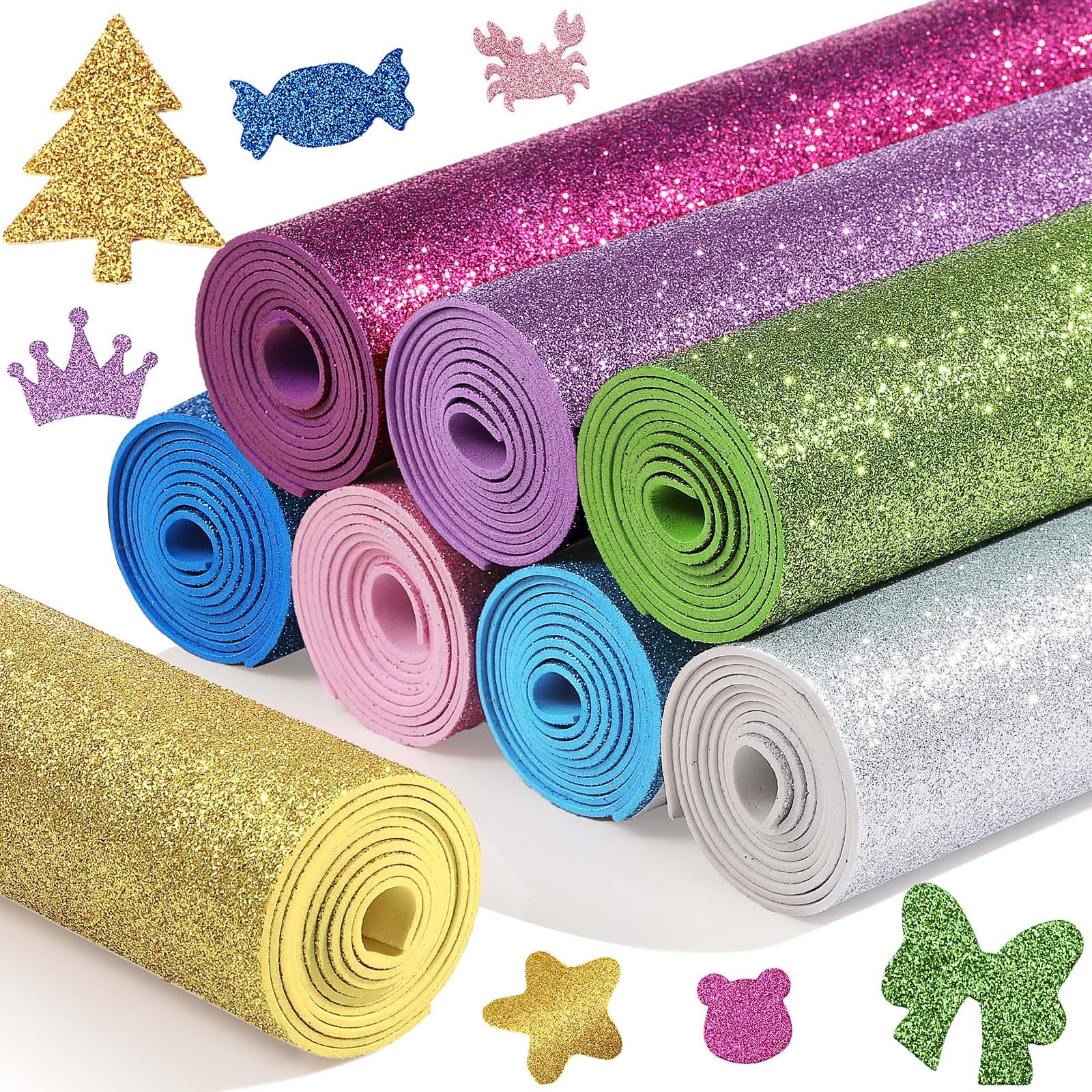 Snapklik.com : Fainne 8 Pcs Craft Foam Sheet Roll, 39x13 Colorful EVA ...