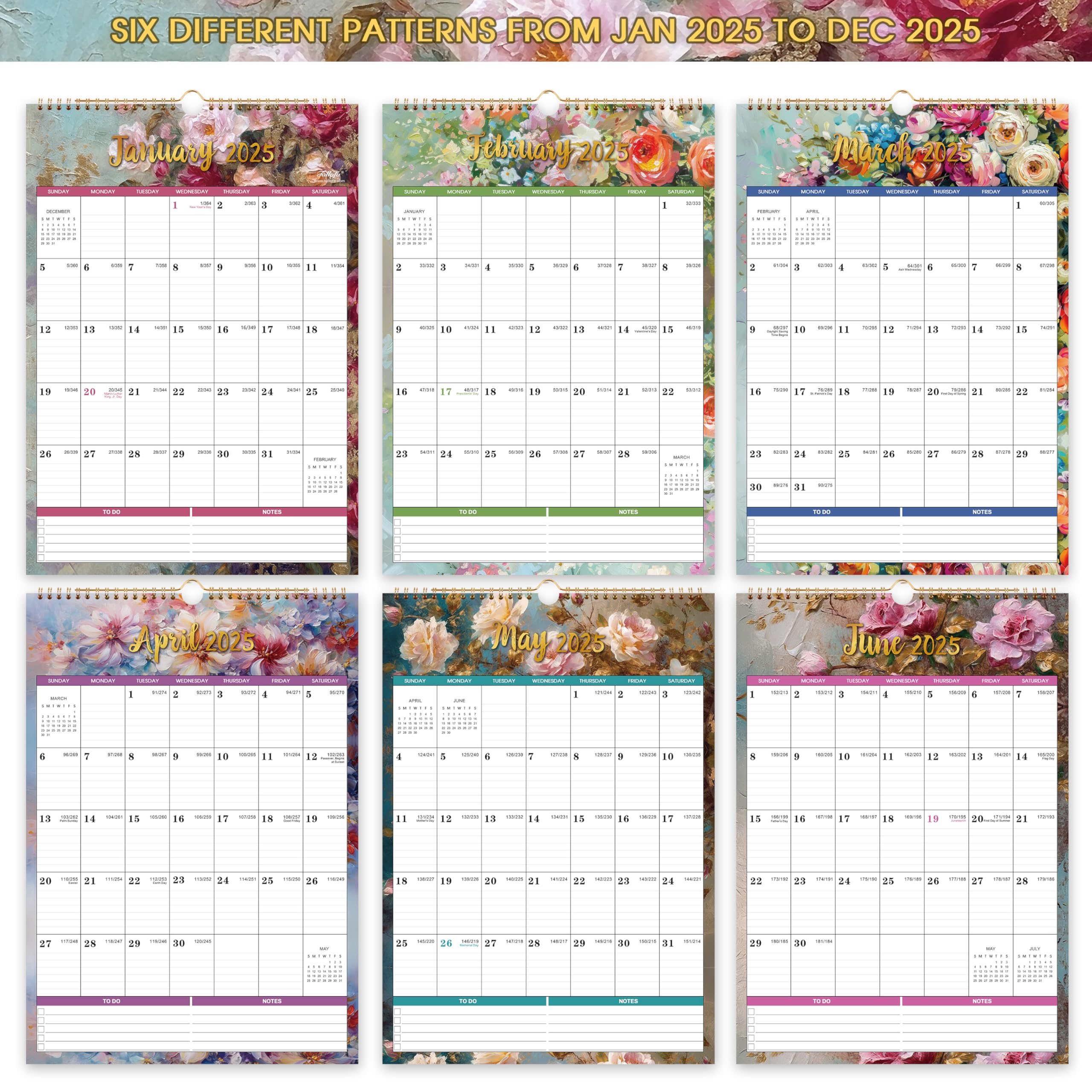 Snapklik.com : 2025 Calendar - Wall Calendar 2025, Jan.2025 - Dec.2025 ...